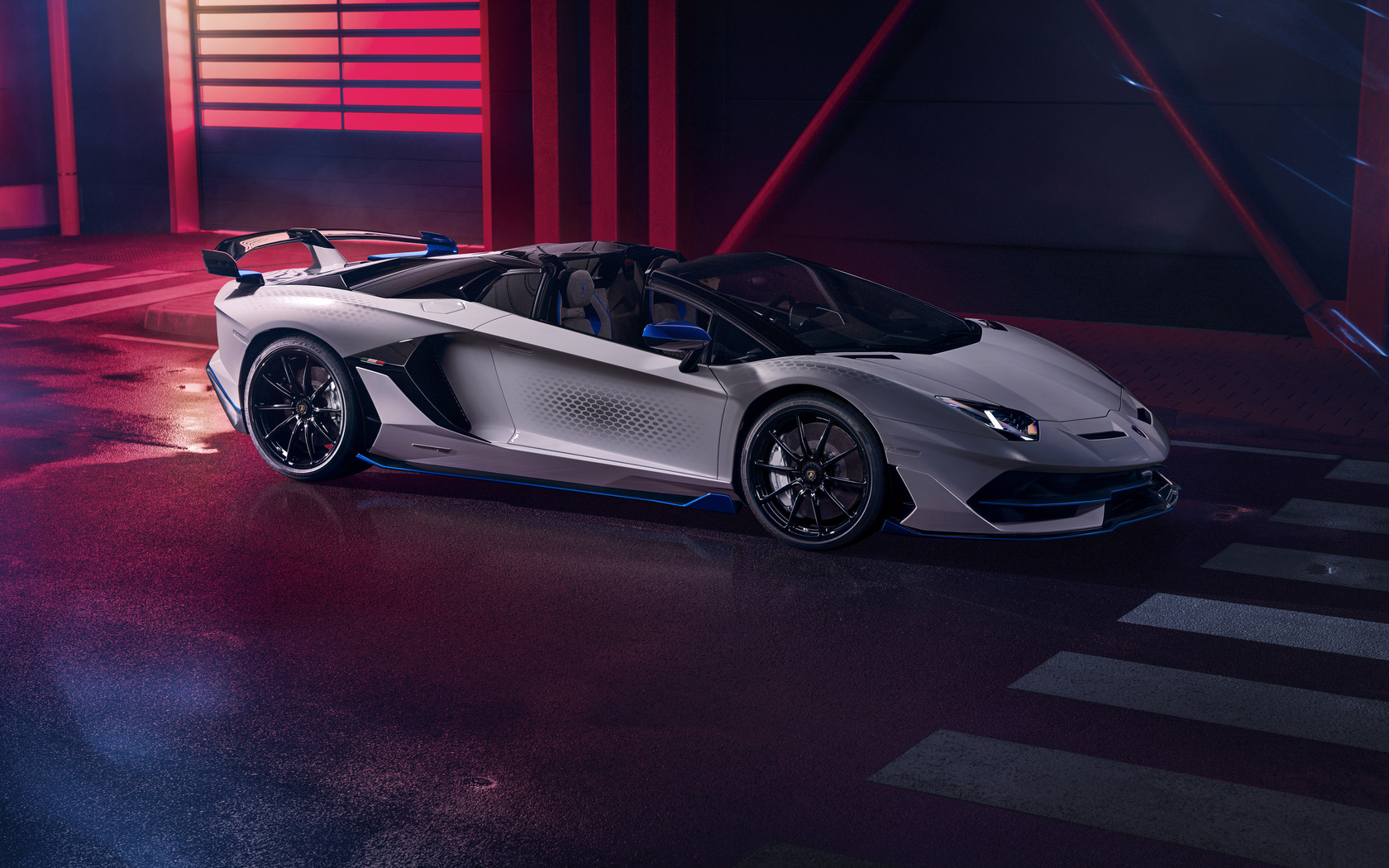 1680x1050 Lamborghini Aventador SVJ Roadster Xago Edition Side View ...