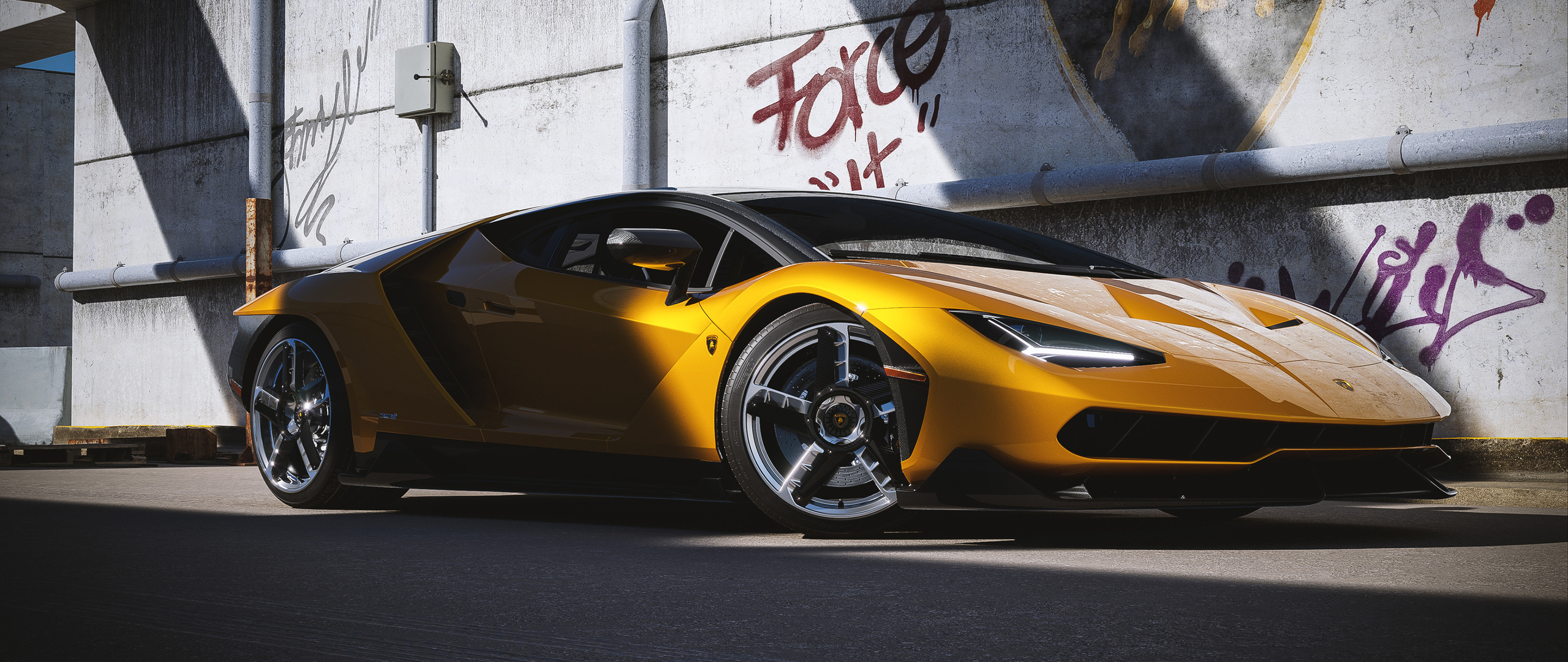 2560x1080 Lamborghini Centenario Yellow Cgi 4k Wallpaper,2560x1080 ...
