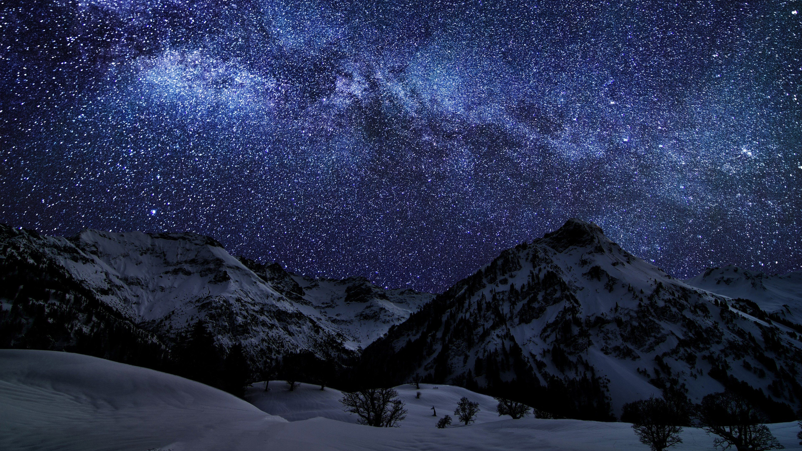 2560x1440 Landscape Mountains Galaxy 1440P Resolution ,HD 4k Wallpapers ...