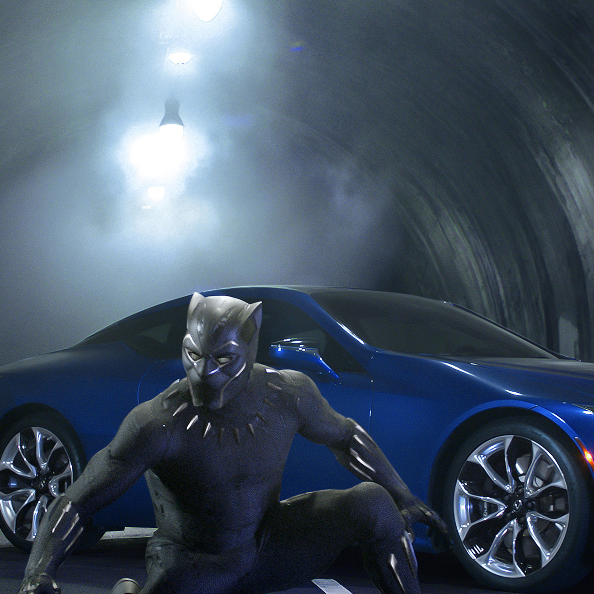2048x2048 Lexus Black Panther LC 500 2018 Movie Ipad Air ,HD 4k ...