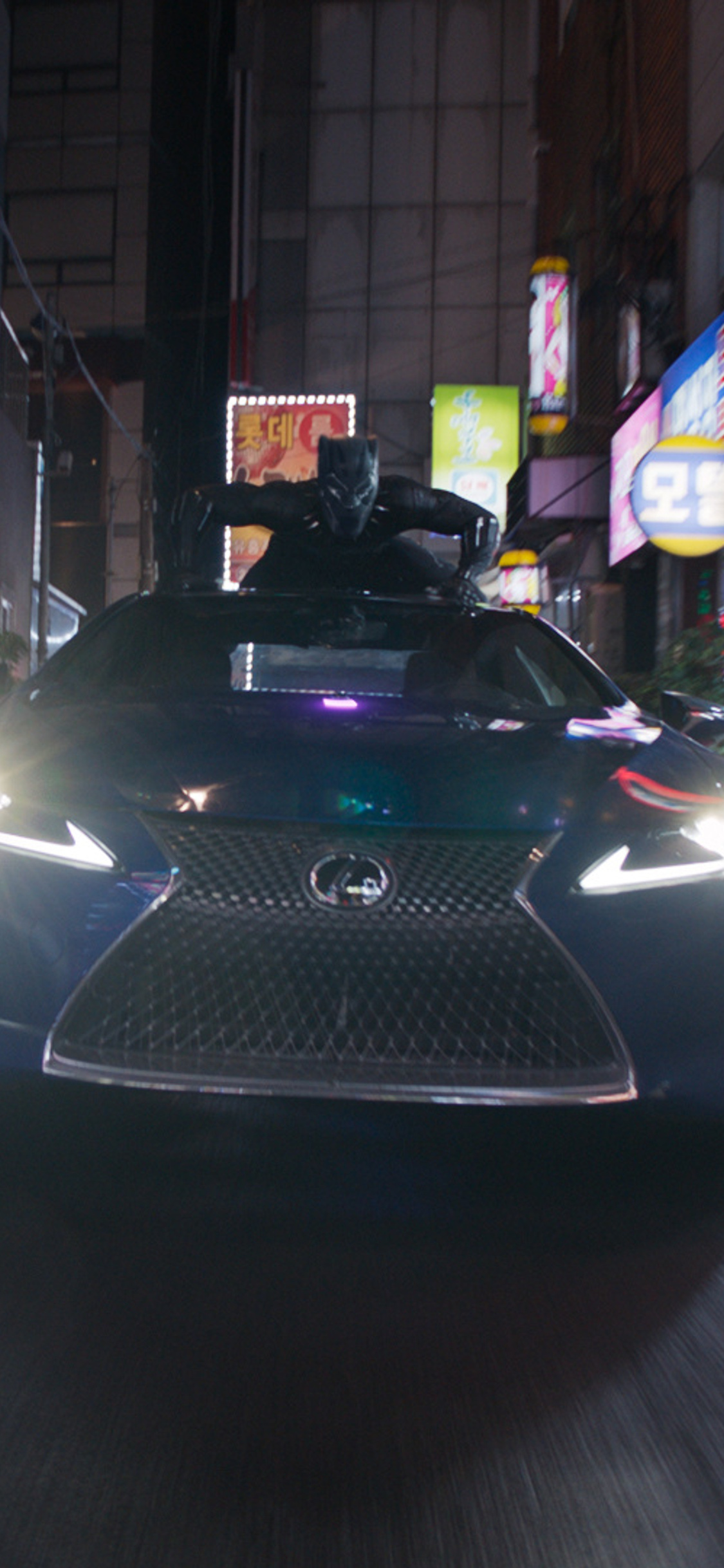 1125x2436 Lexus Black Panther Movie LC 500 Iphone XS,Iphone 10,Iphone X ...
