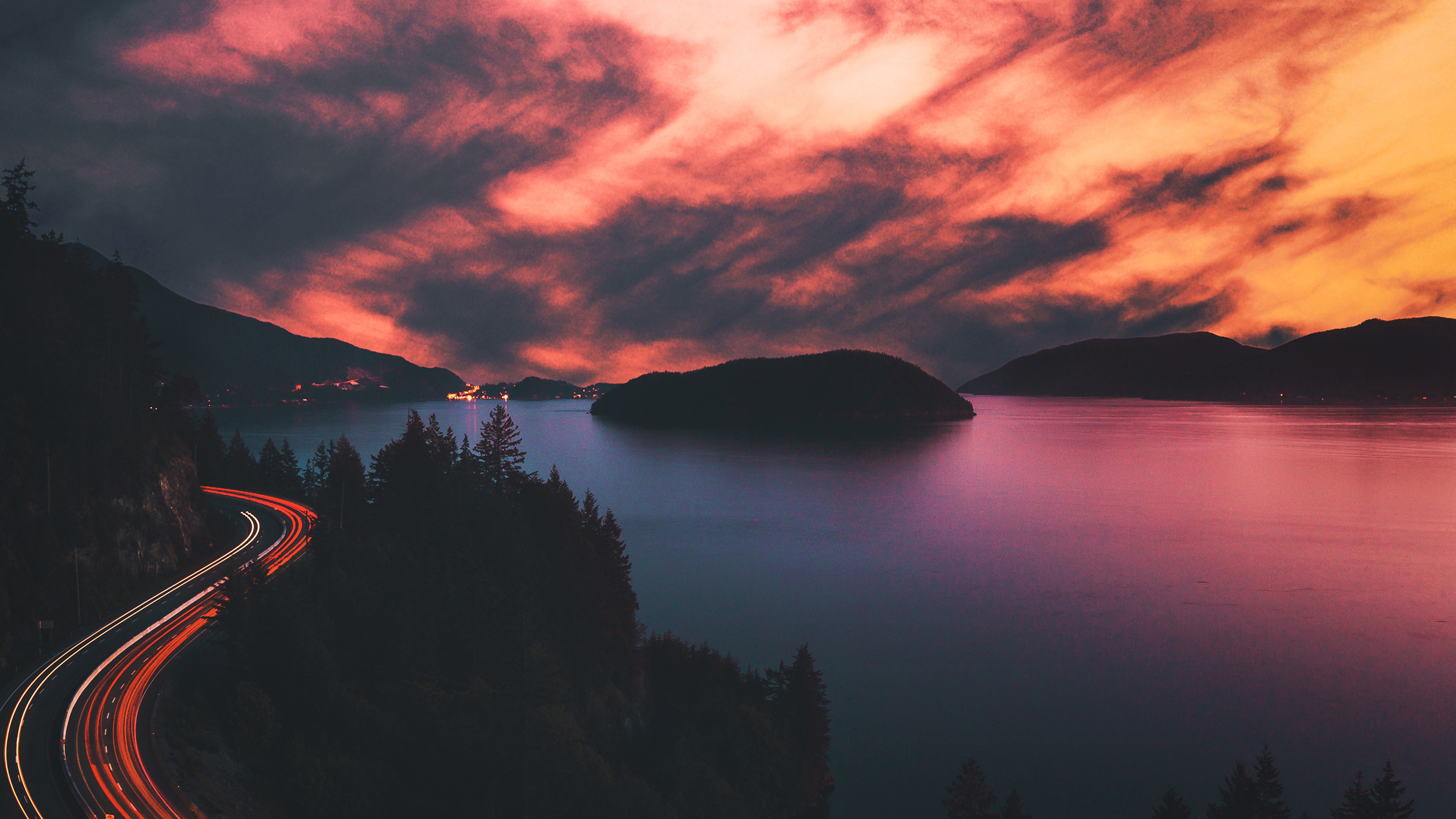 3840x2160 Light Trails Road 4K ,HD 4k Wallpapers,Images,Backgrounds ...