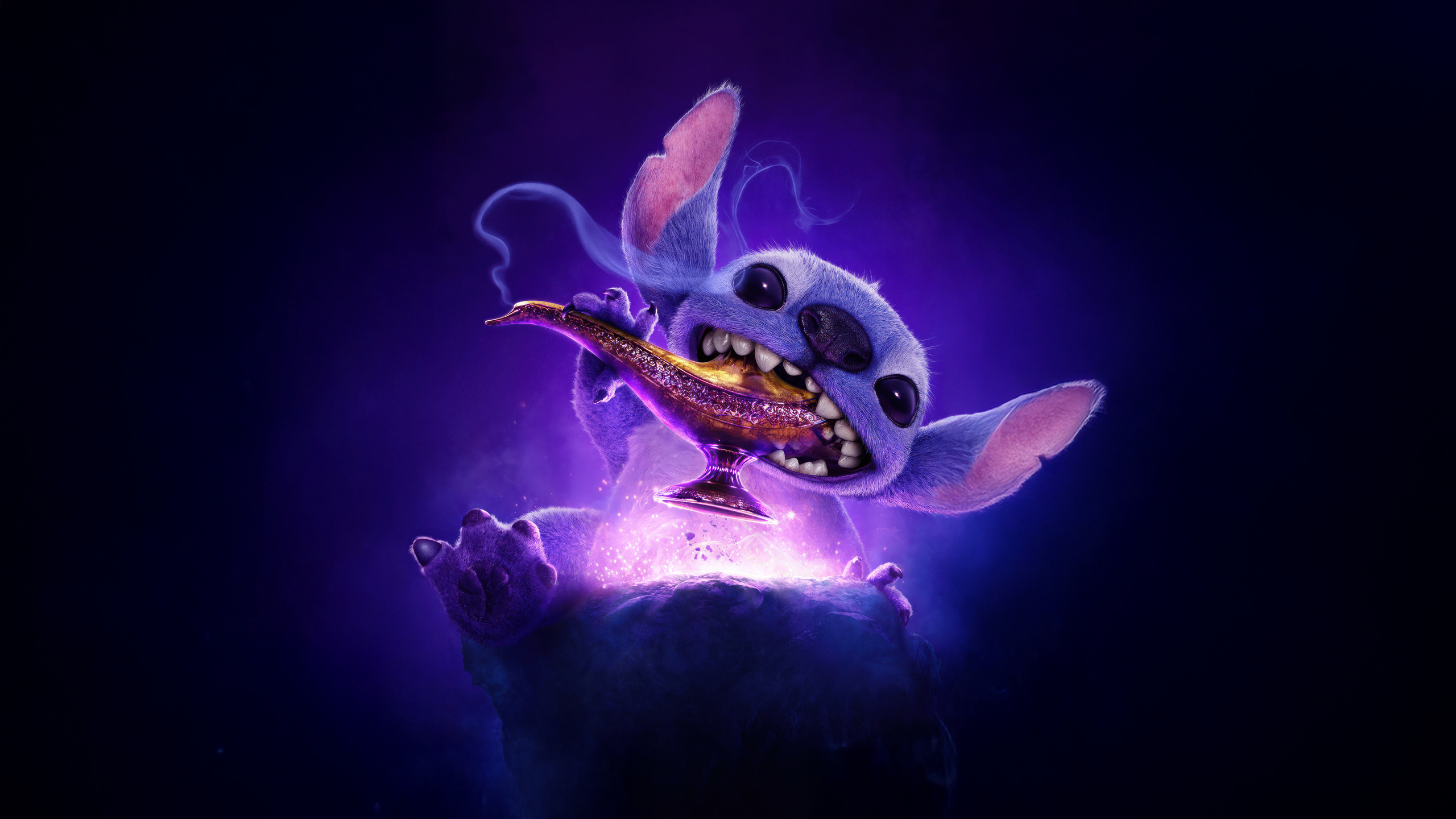 2560x1440 Lilo And Stitch X Aladdin Genie Lamp 1440P Resolution ,HD 4k ...
