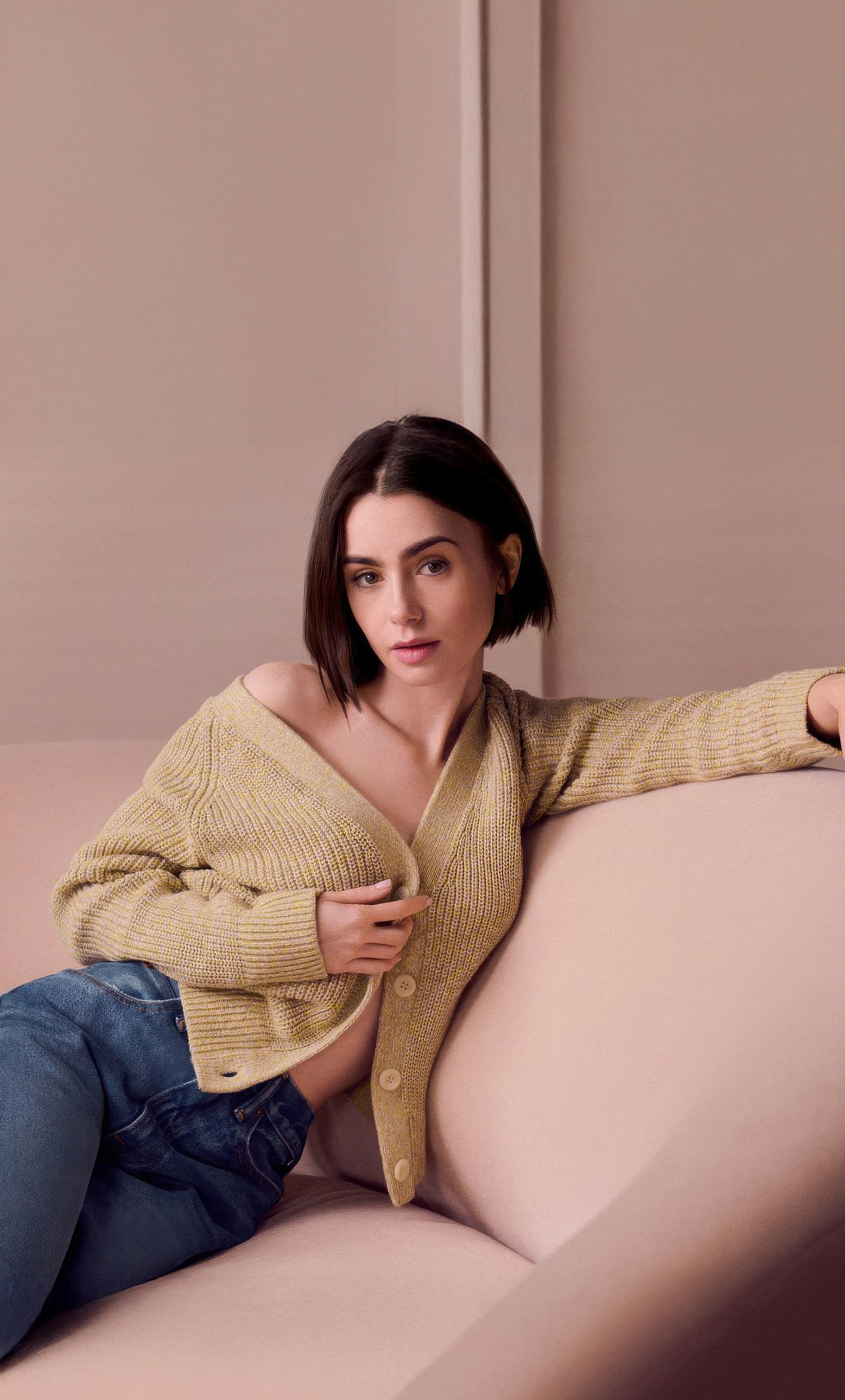 1280x2120 Lily Collins For Calvin Klein iPhone 6+ ,HD 4k Wallpapers,Images,Backgrounds,Photos ...