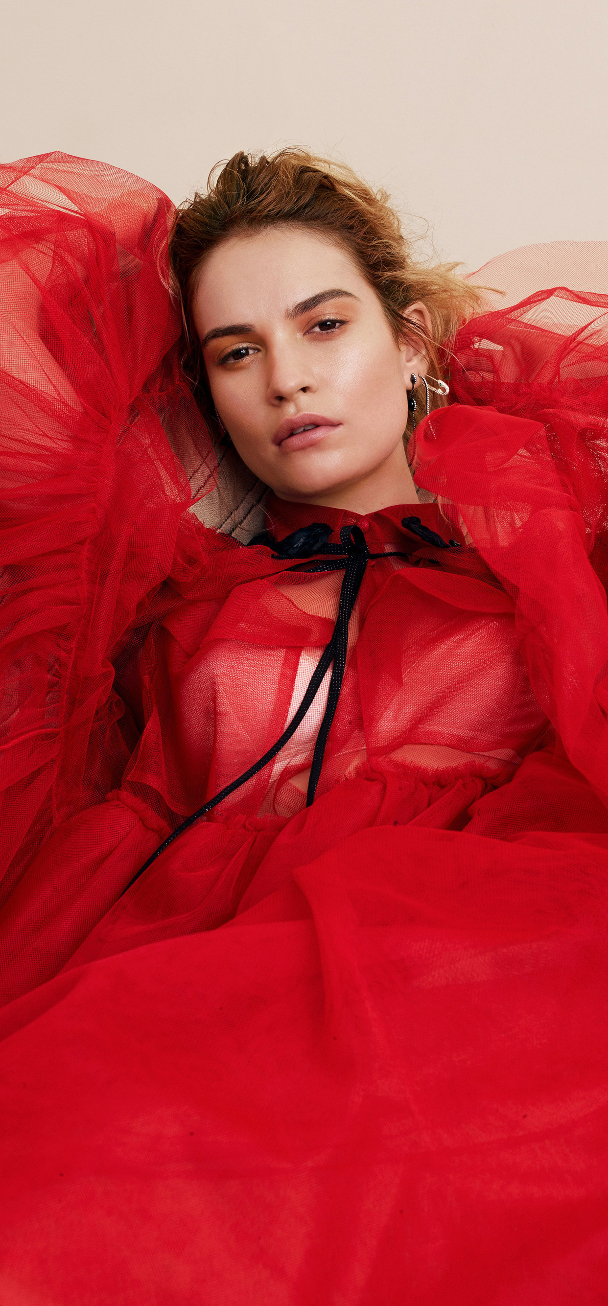 1242x2668 Lily James Allure Photoshoot 2018 Iphone XS MAX ,HD 4k ...