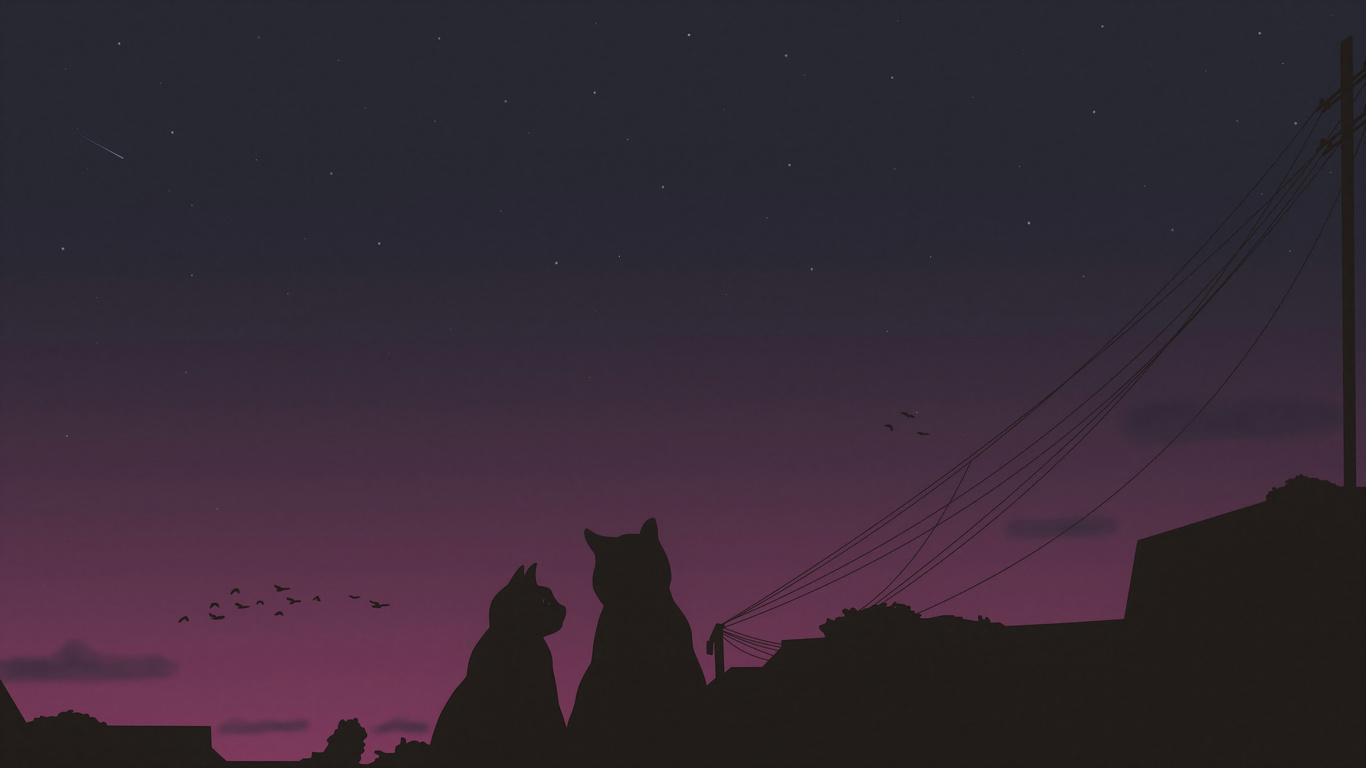 1366x768 Lofi Late Night Cats Laptop Hd Hd 4k Wallpapersimagesbackgroundsphotos And Pictures