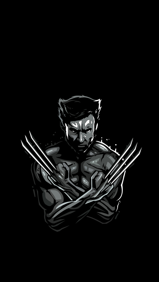 640x1136 Logan Wolverine Vector Art iPhone 5,5c,5S,SE ,Ipod Touch ,HD ...