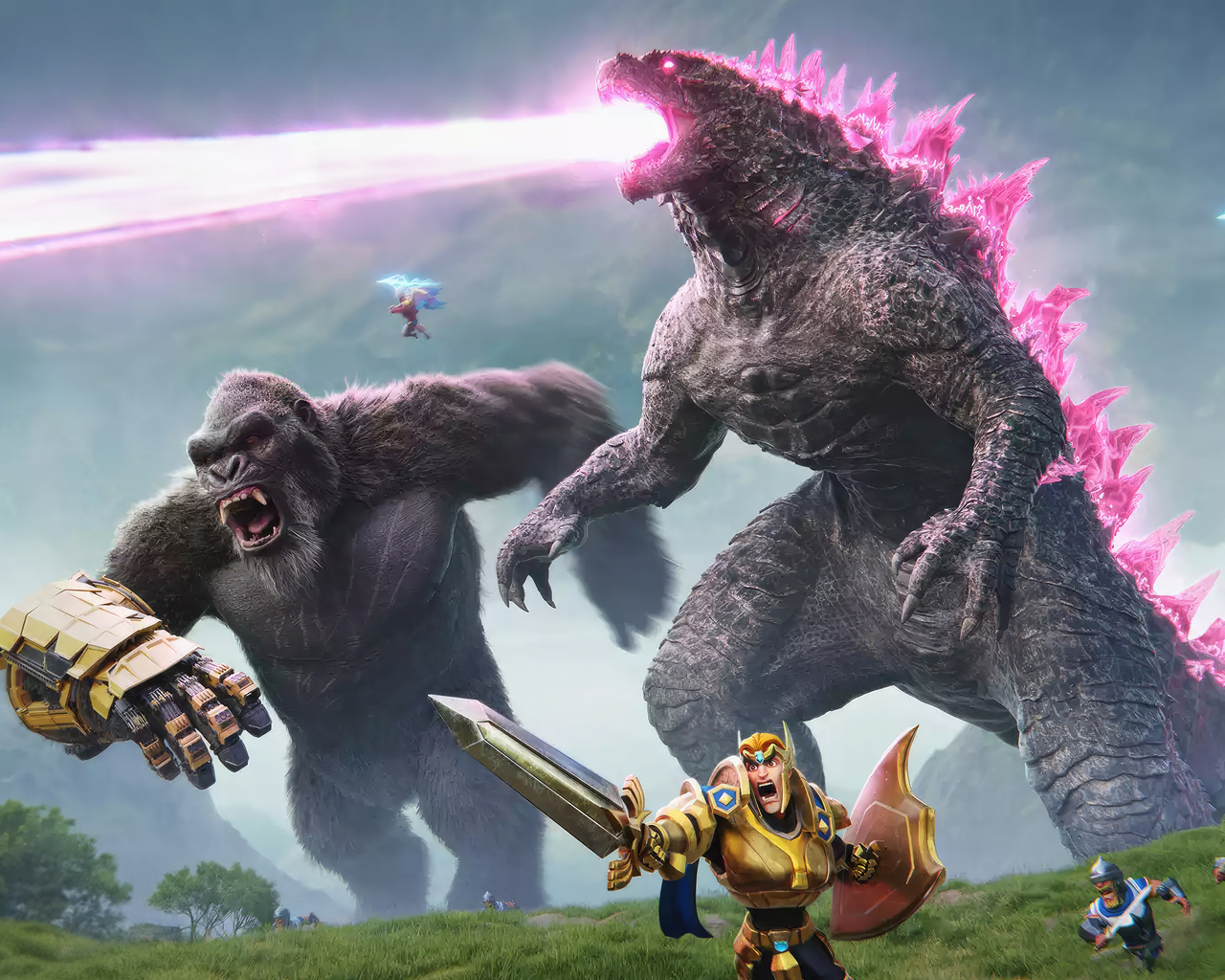 1280x1024 Lords Mobile Ft Godzilla X Kong 4k Wallpaper,1280x1024 ...