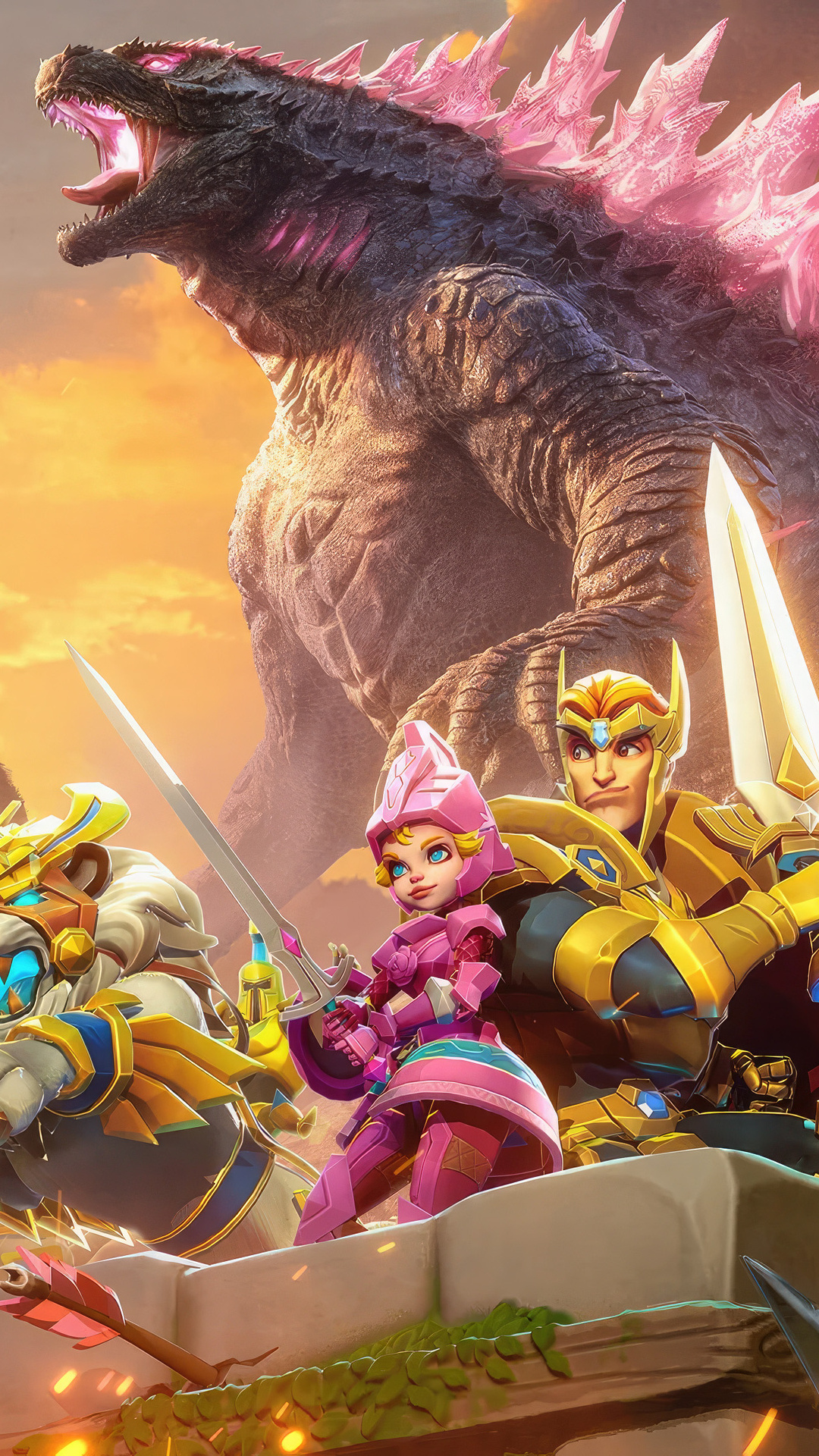 1080x1920 Lords Mobile Ft Godzilla X Kong The New Empire 4k Iphone 7,6s ...