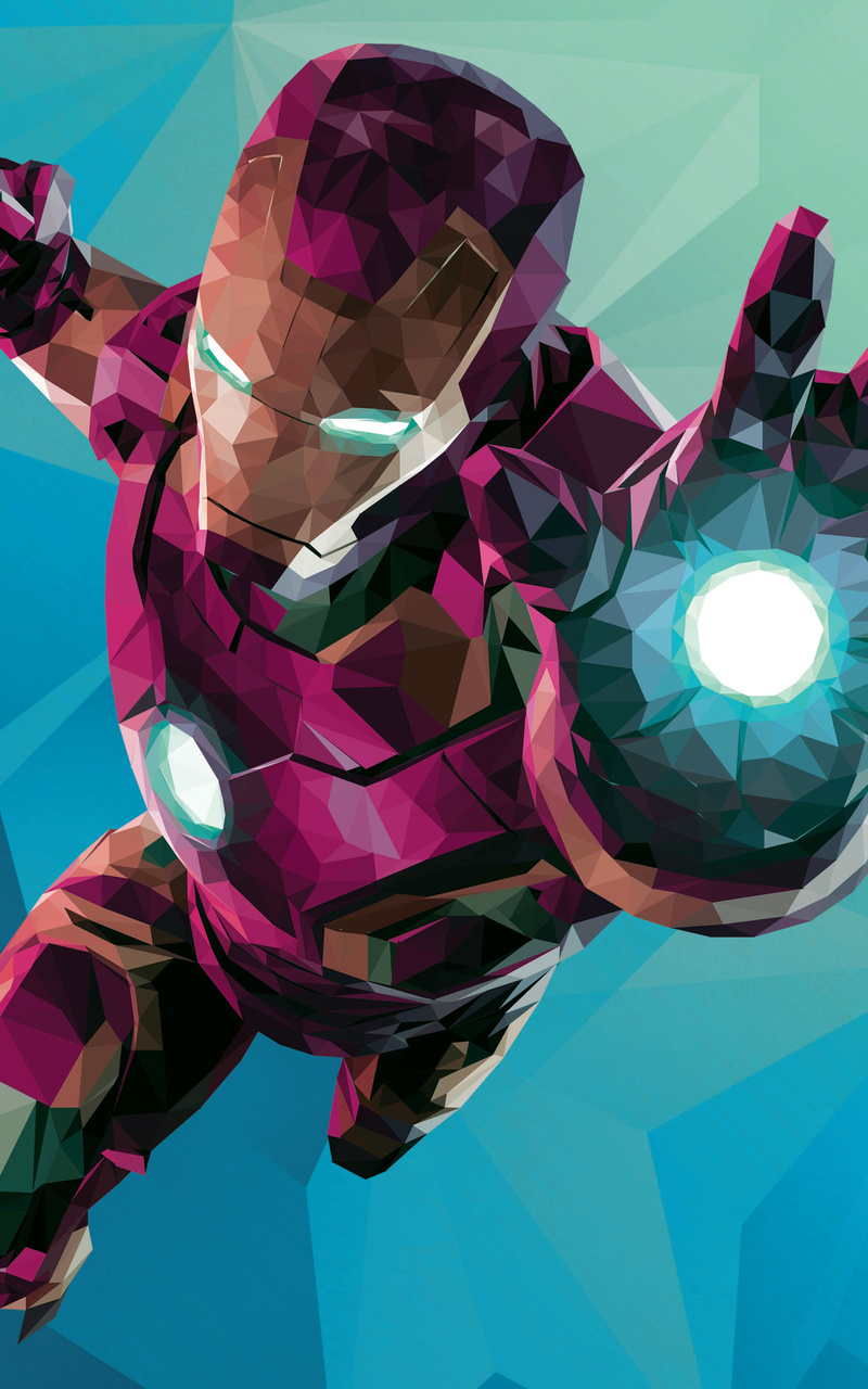 800x1280 Low Poly Iron Man Graphic Design Nexus 7,Samsung Galaxy Tab 10 ...