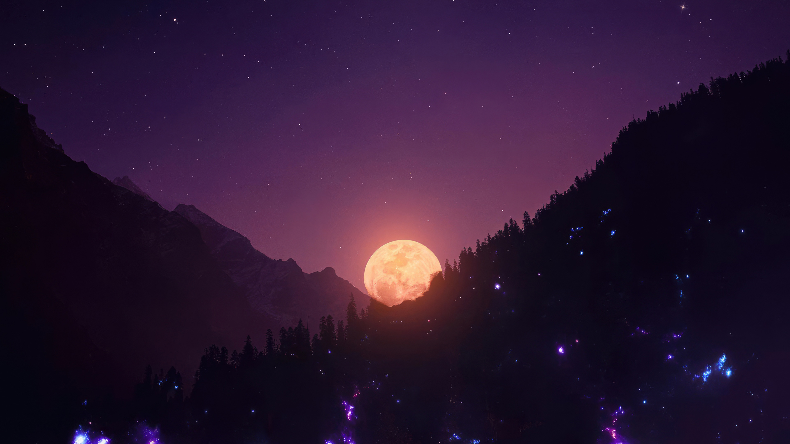 2560x1440 Lunar Serenity Minimal Moon Descent 1440P Resolution ,HD 4k ...