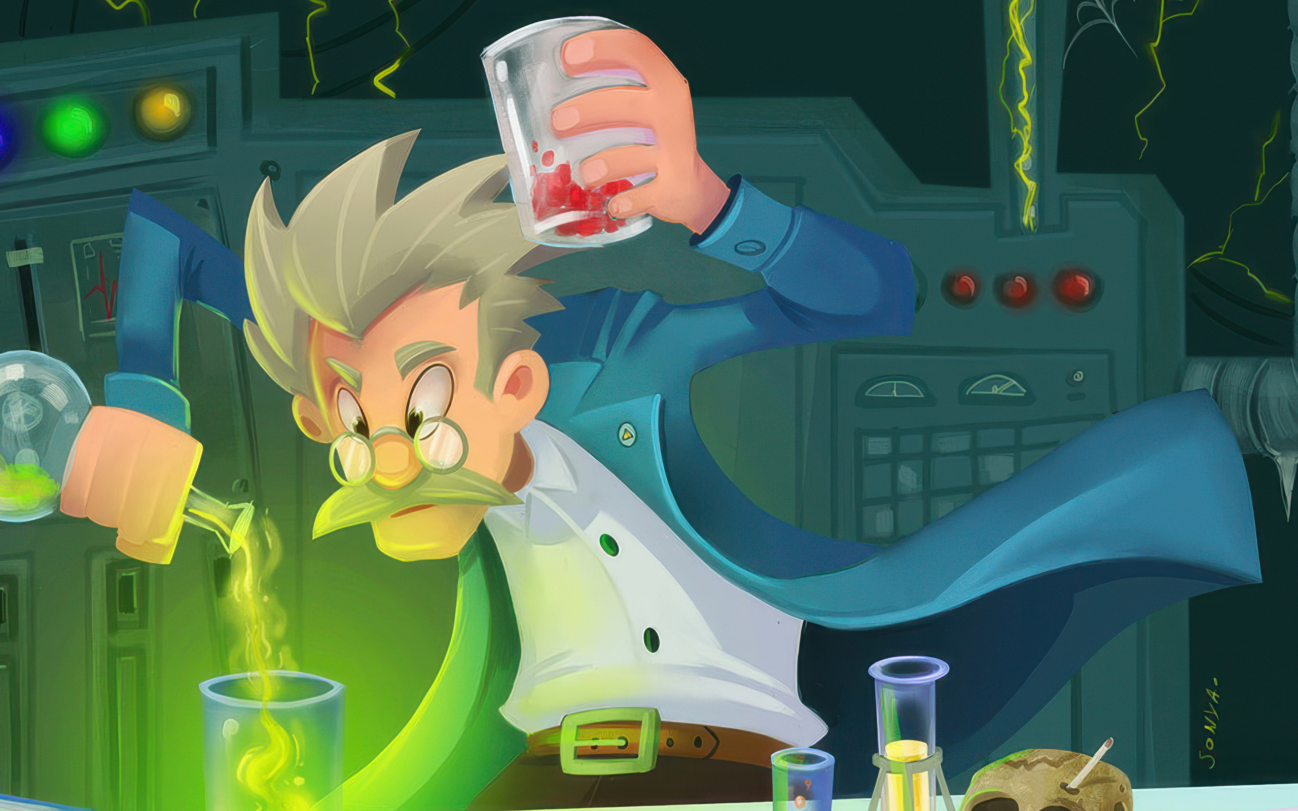 2560x1600 Mad Scientist Laboratory Wallpaper,2560x1600 Resolution HD 4k ...