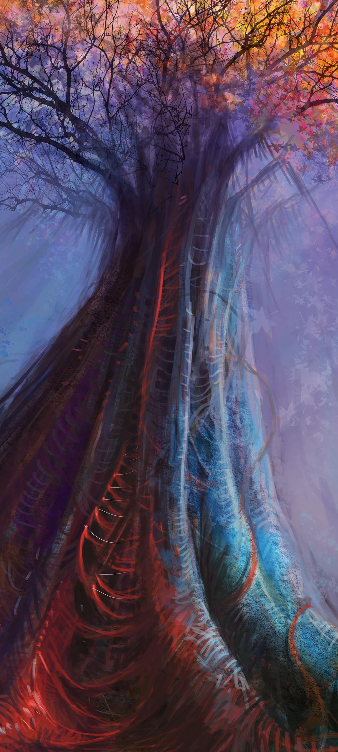 1080x2400 Magic Tree Painting 4k Google Pixel 7 ,HD 4k Wallpapers ...