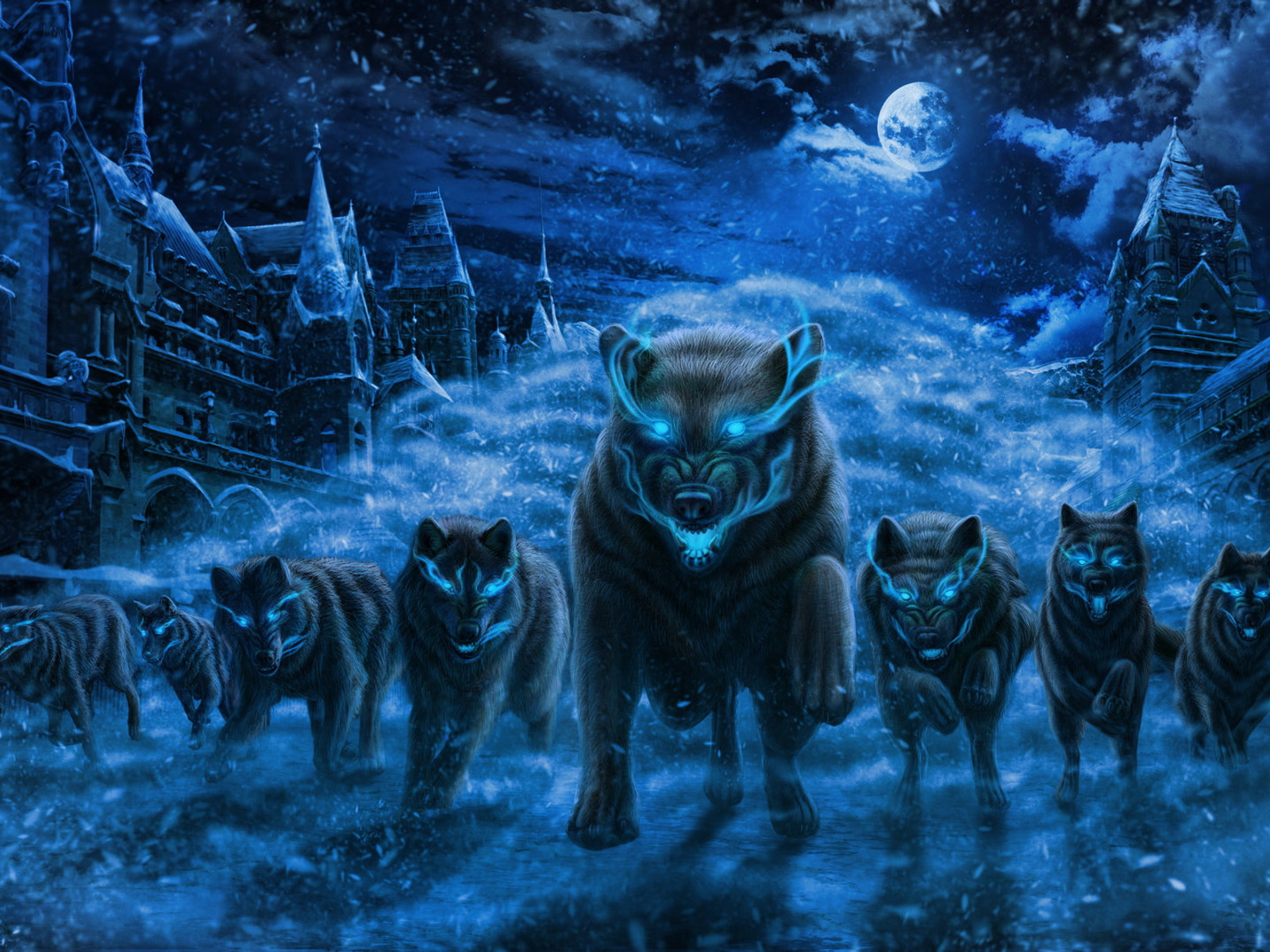 1600x1200 Magical Forest Wolves Wallpaper,1600x1200 Resolution HD 4k ...