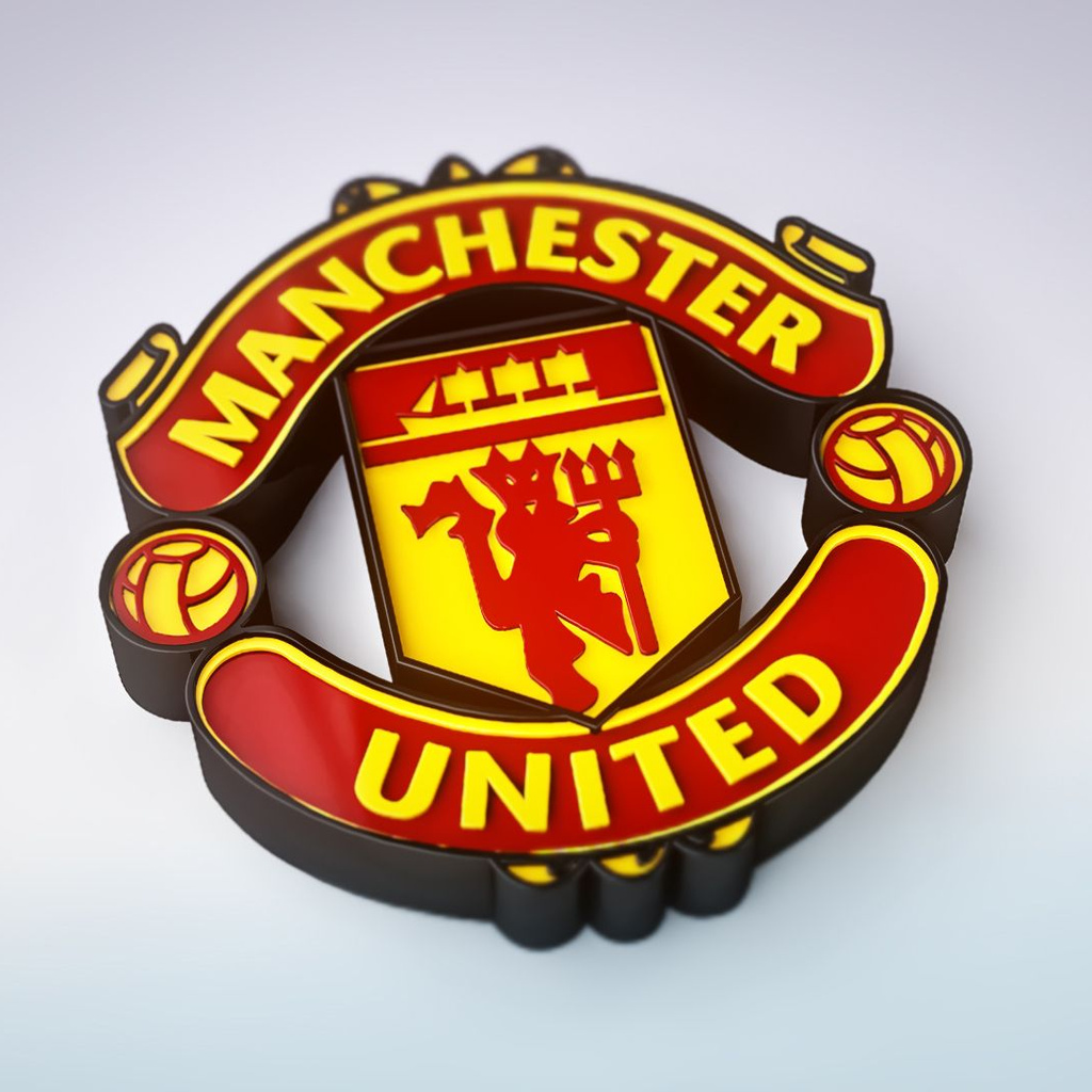 1024x1024 Manchester United 3D Logo 1024x1024 Resolution HD 4k ...