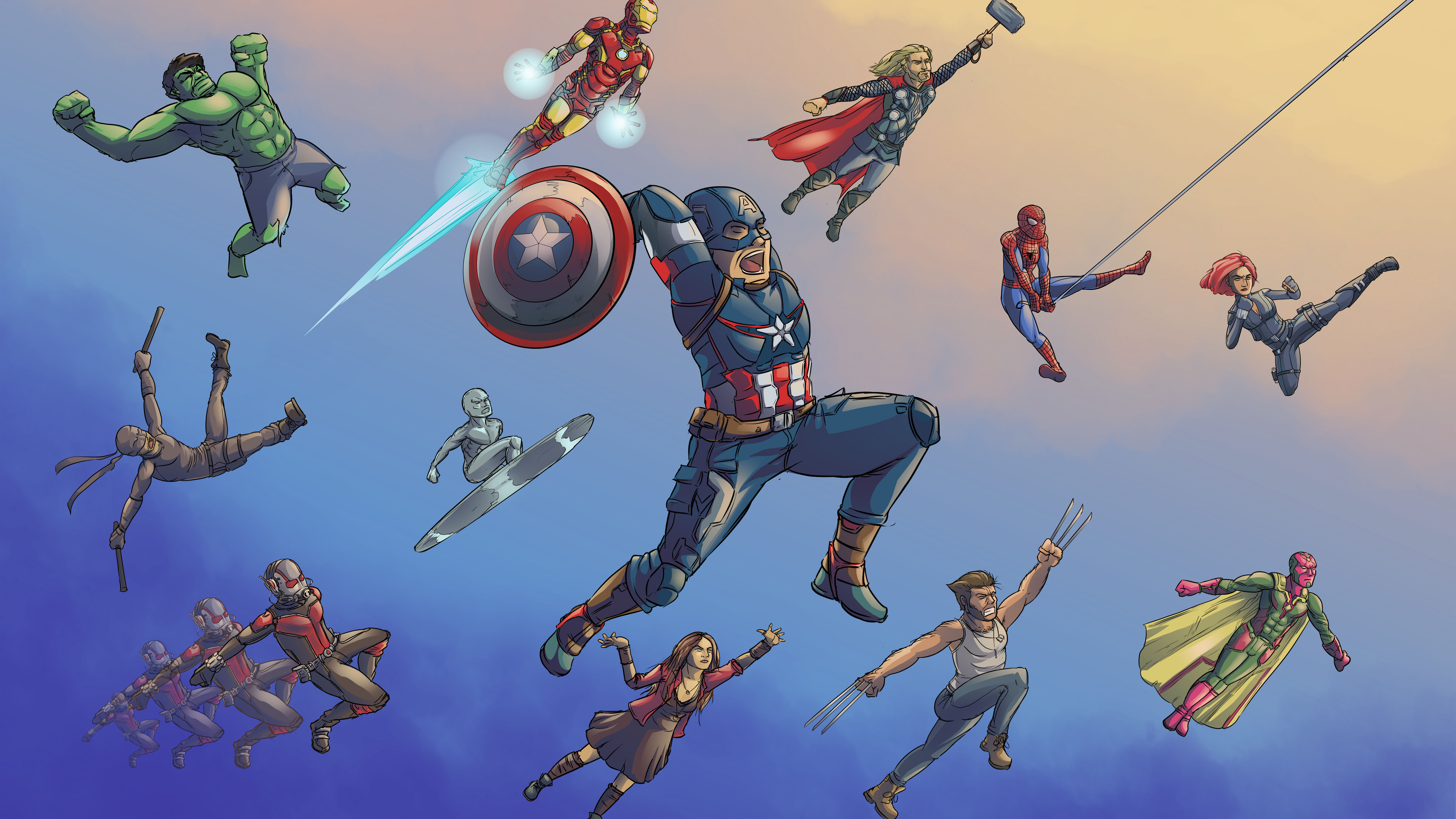 5120x2880 Marvel Heroes Artwork 5k 5K ,HD 4k Wallpapers,Images ...