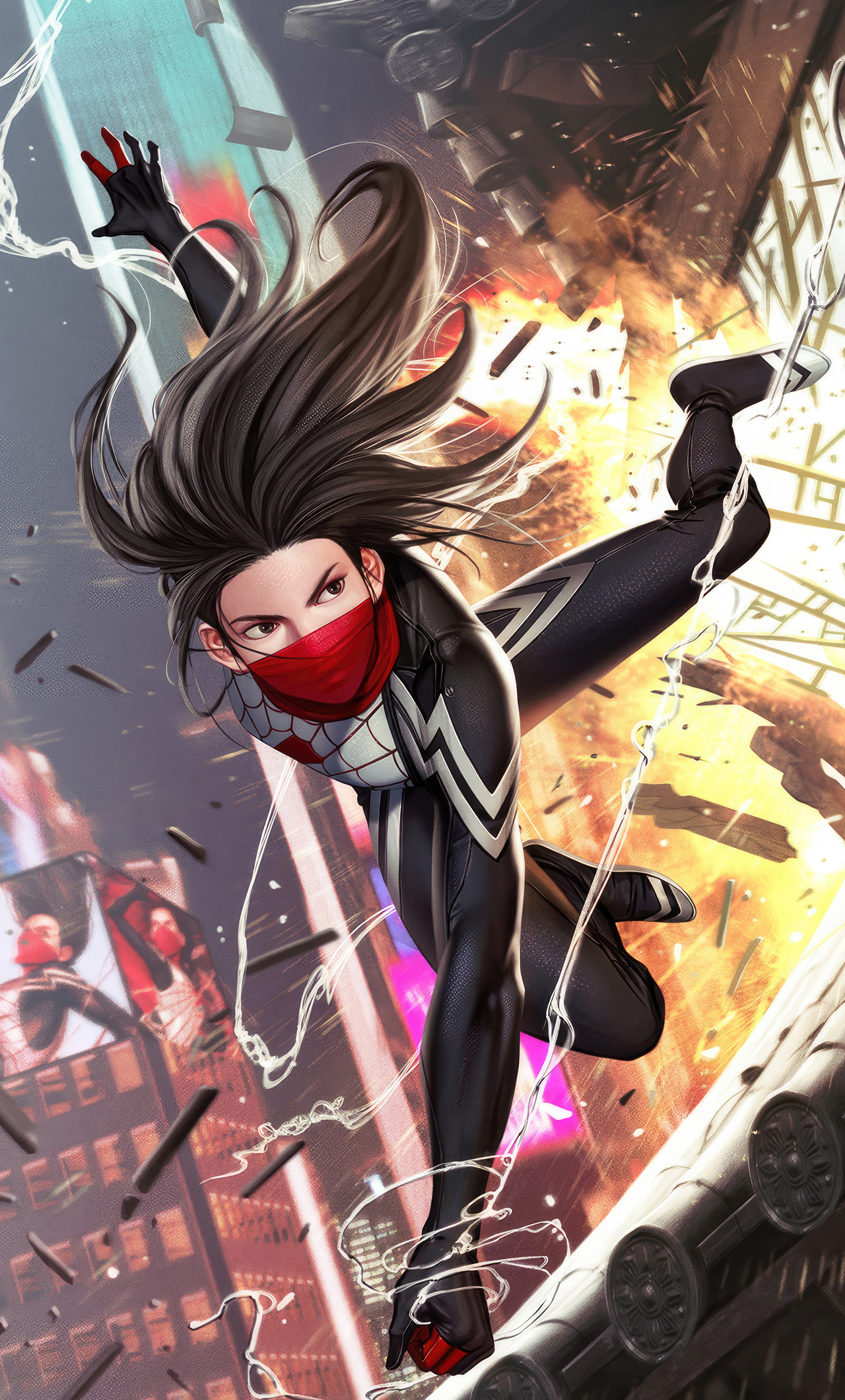 1280x2120 Marvel Silk Takes Center Stage Action iPhone 6+ ,HD 4k ...