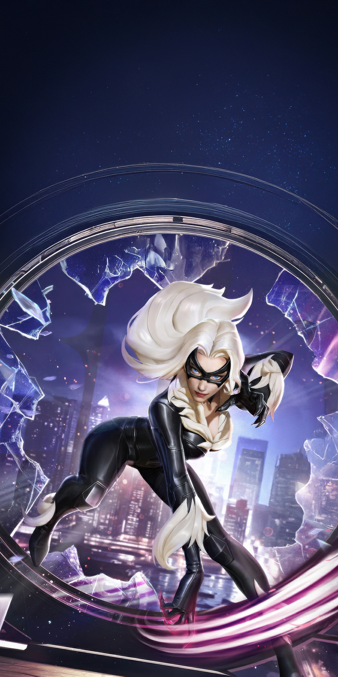 1080x2160 Marvel Super War Black Cat One Plus 5T,Honor 7x,Honor view 10,Lg Q6 ,HD 4k Wallpapers ...