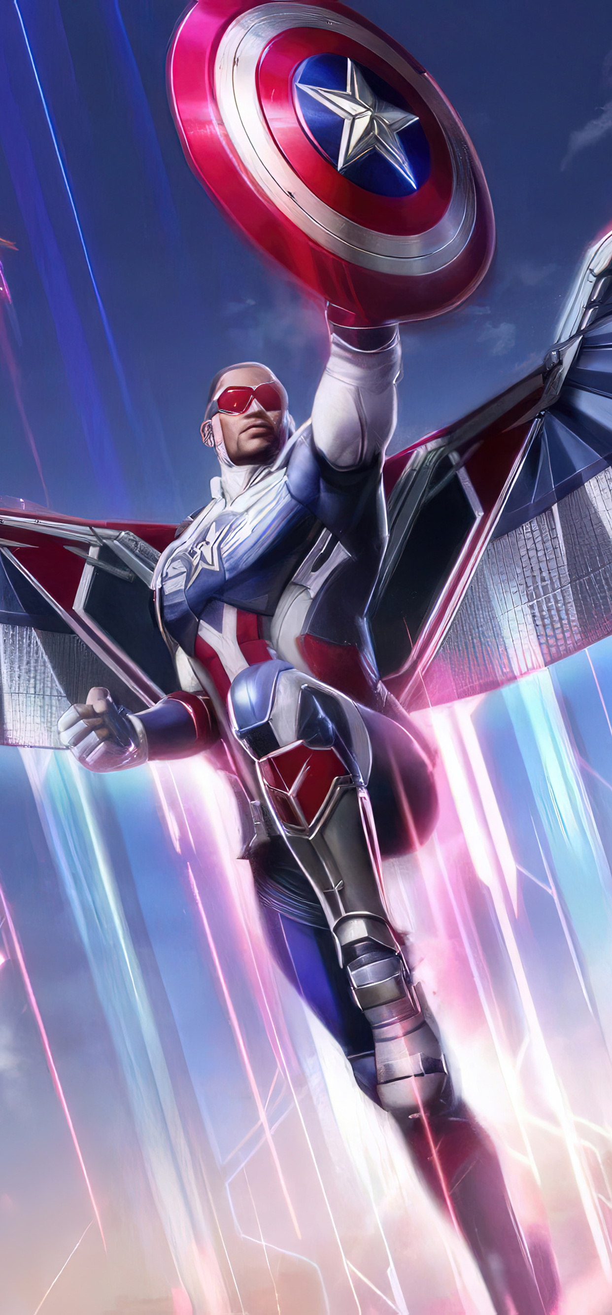 1242x2668 Marvel Super War Falcon The New Captain America 4k Iphone XS ...