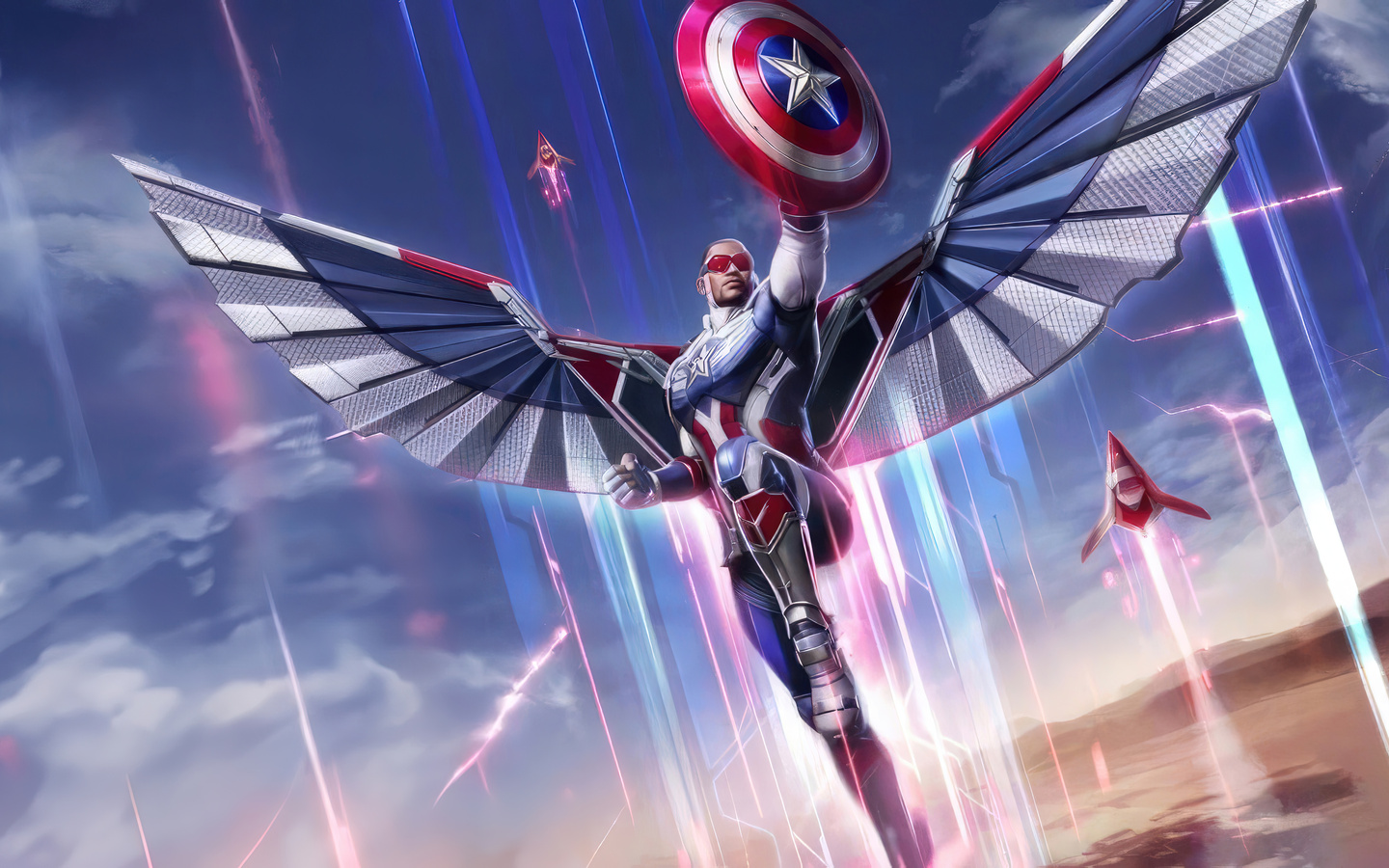 1440x900 Marvel Super War Falcon The New Captain America 4k Wallpaper ...