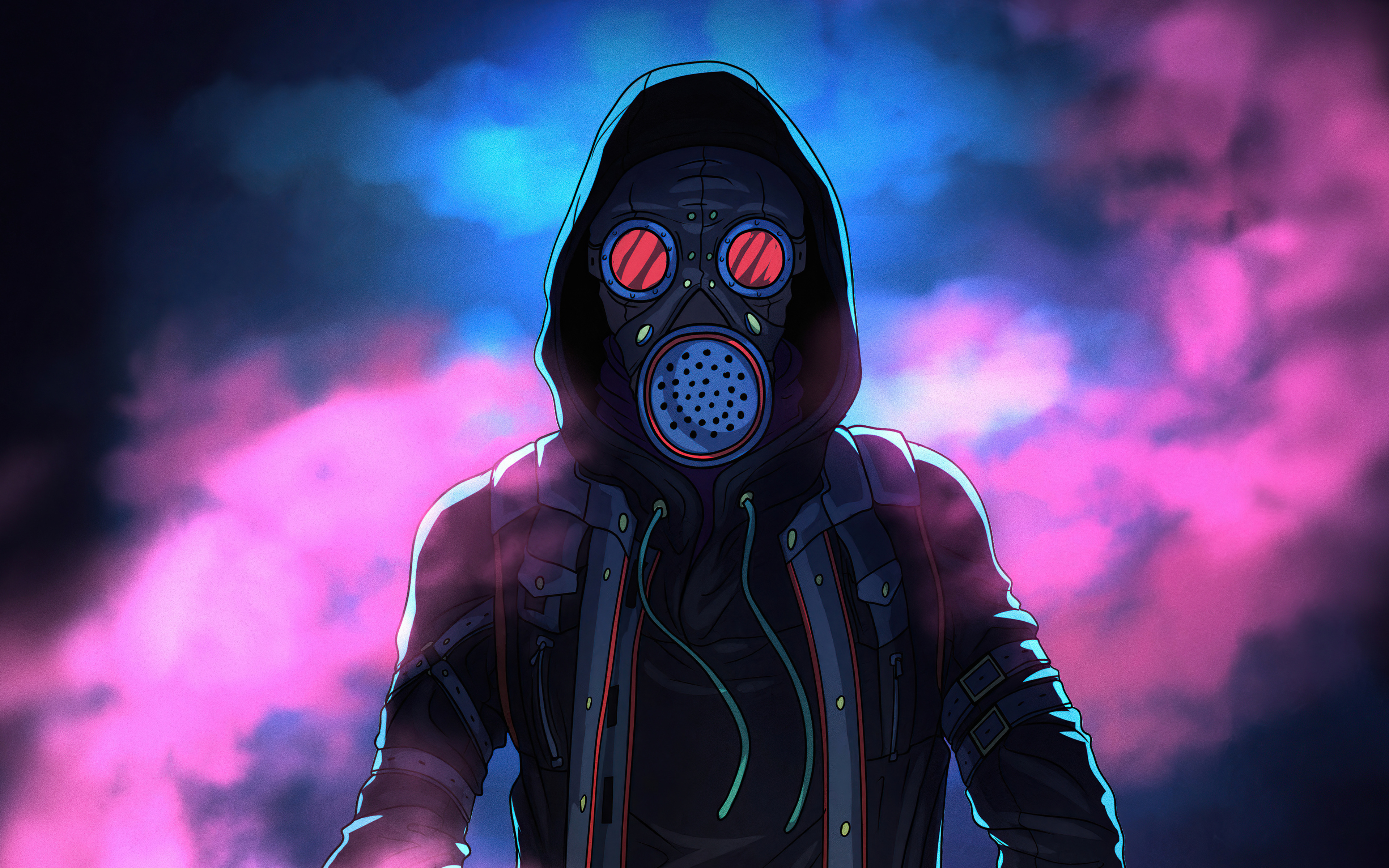 3840x2400 Mask Glowing Eyes 4k 4K ,HD 4k Wallpapers,Images,Backgrounds ...