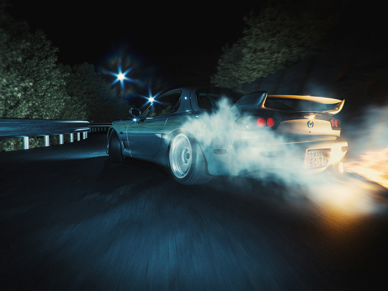 800x600 Mazda Rx7 Drifting Night 4k 800x600 Resolution HD 4k Wallpapers ...