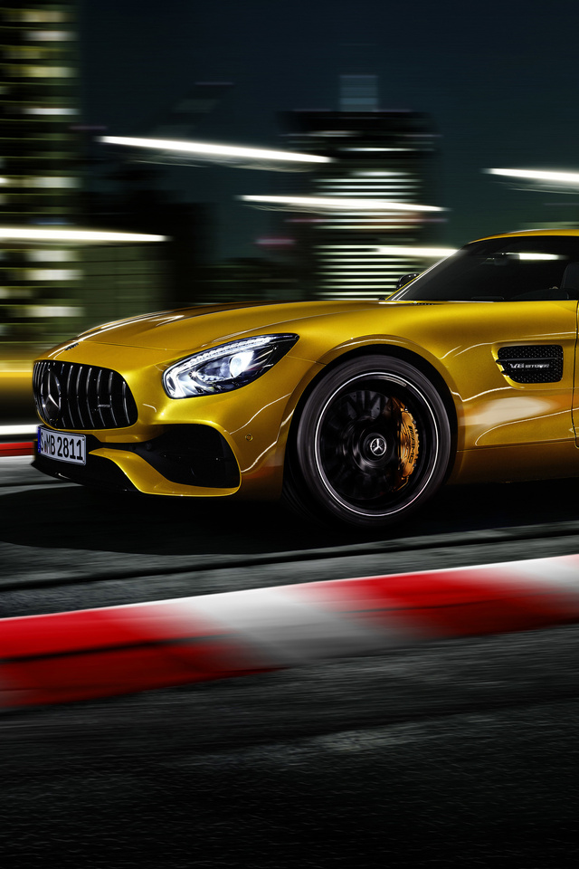 640x960 Mercedes AMG GT S Roadster 2018 Side View iPhone 4, iPhone 4S ...