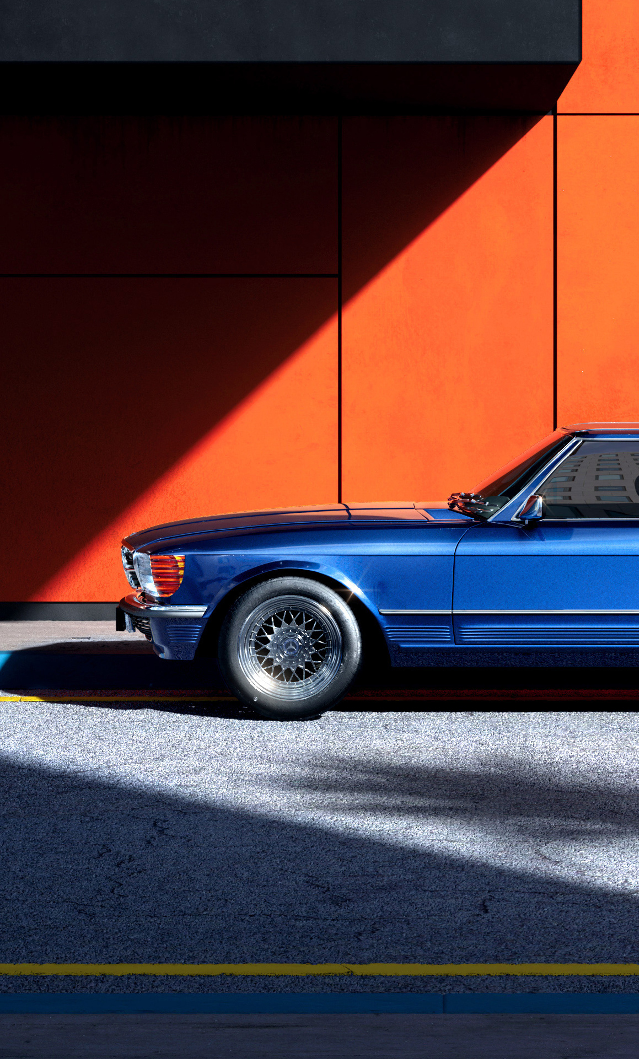 1280x2120 Mercedes Benz SL R107 Side View iPhone 6+ HD 4k Wallpapers ...