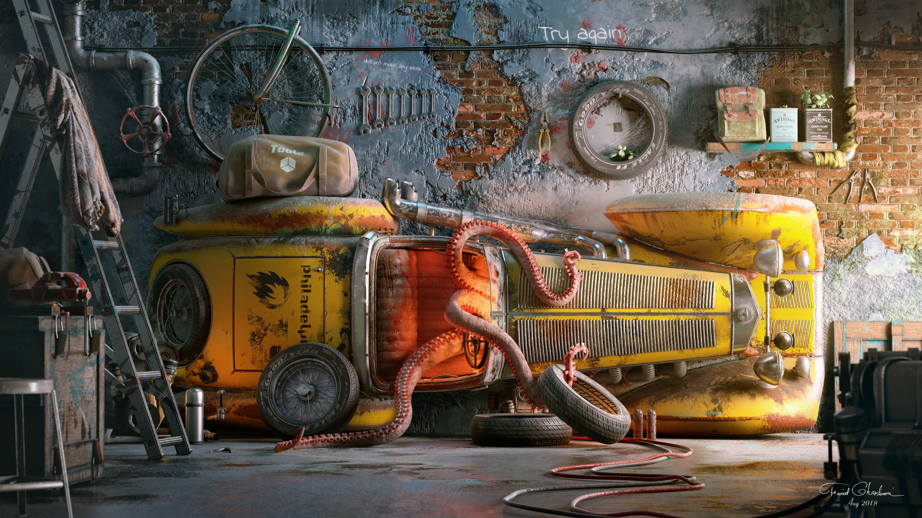 3840x2160 Mercedes Vintage Car Rebuild Environments 5k 4K ,HD 4k ...