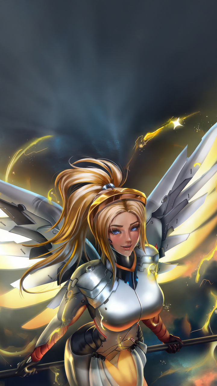 720x1280 Mercy Overwatch Fearless Guardian Moto G,X Xperia Z1,Z3 ...
