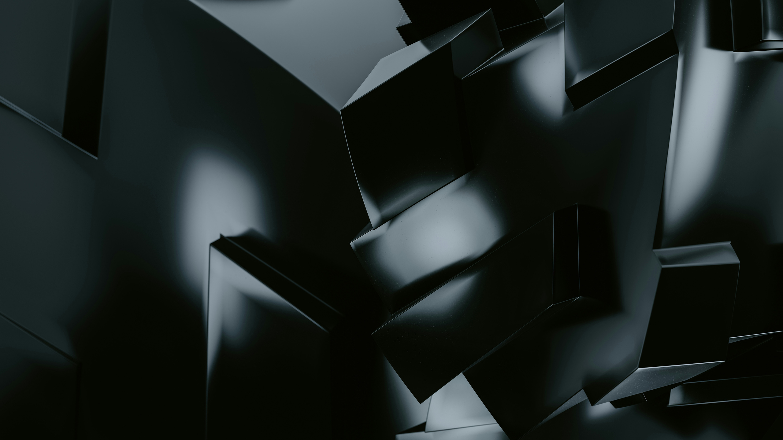 2560x1440 Metal Shapes Glowing Geometry 1440P Resolution ,HD 4k ...