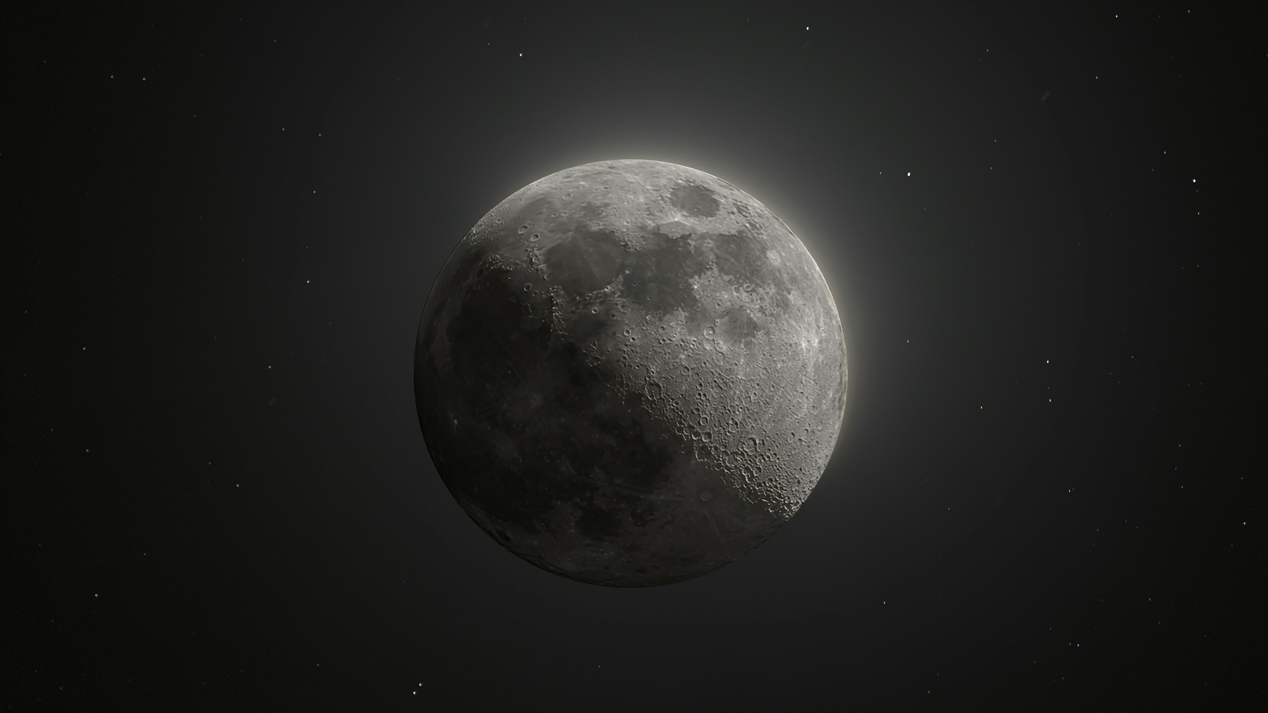 2560x1440 Midnight Orbit Lunar Moon 1440P Resolution ,HD 4k Wallpapers ...