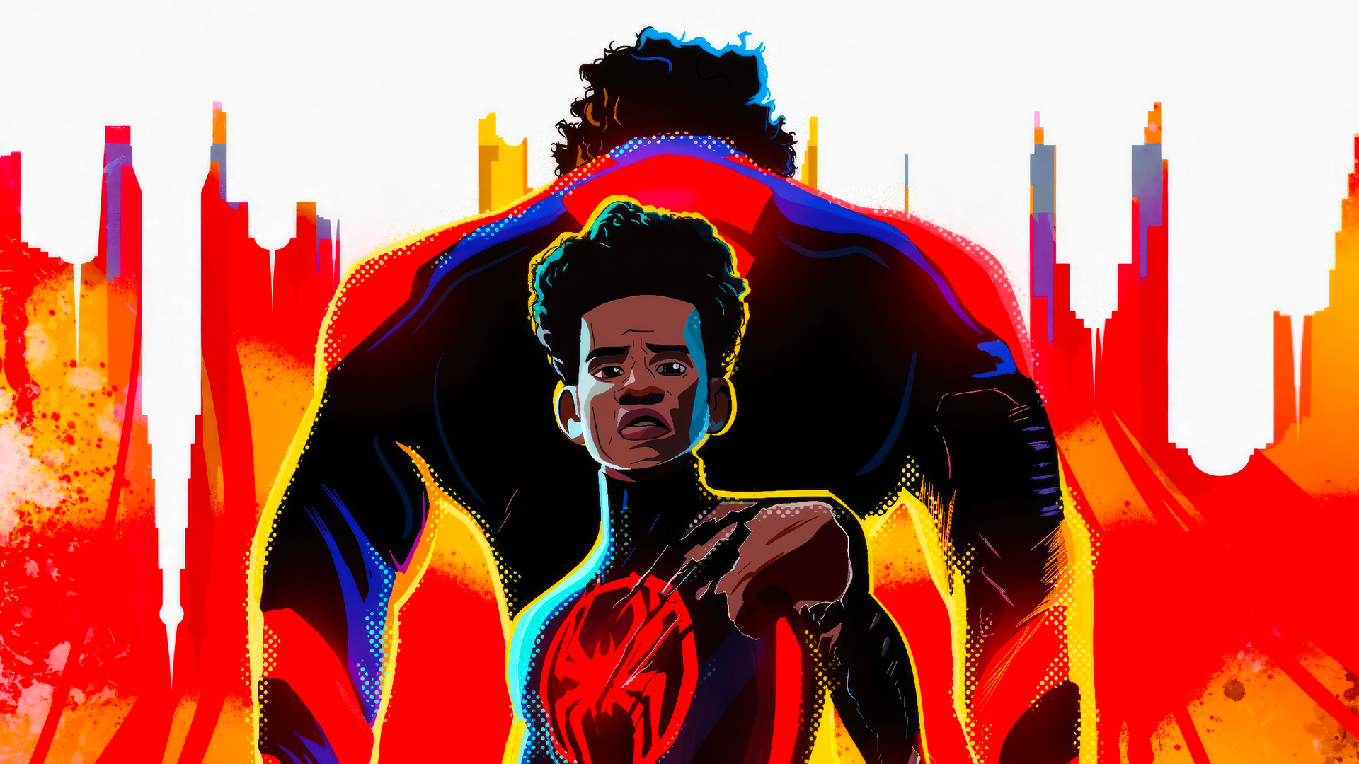 1920x1080 Miles And Peter Parker Spiderman Across The Spiderverse