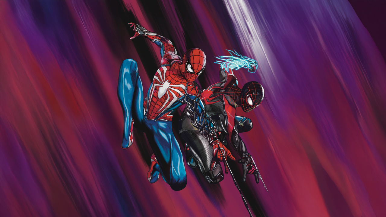 1280x720 Miles Morales And Spider Man Unite 720p ,hd 4k Wallpapers