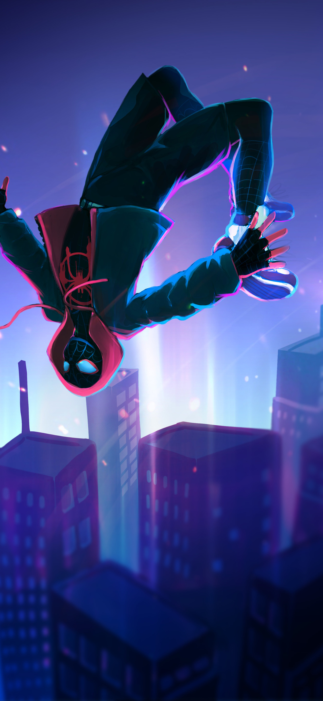 1125x2436 Miles Morales Falling Off Iphone XS,Iphone 10,Iphone X ,HD 4k ...