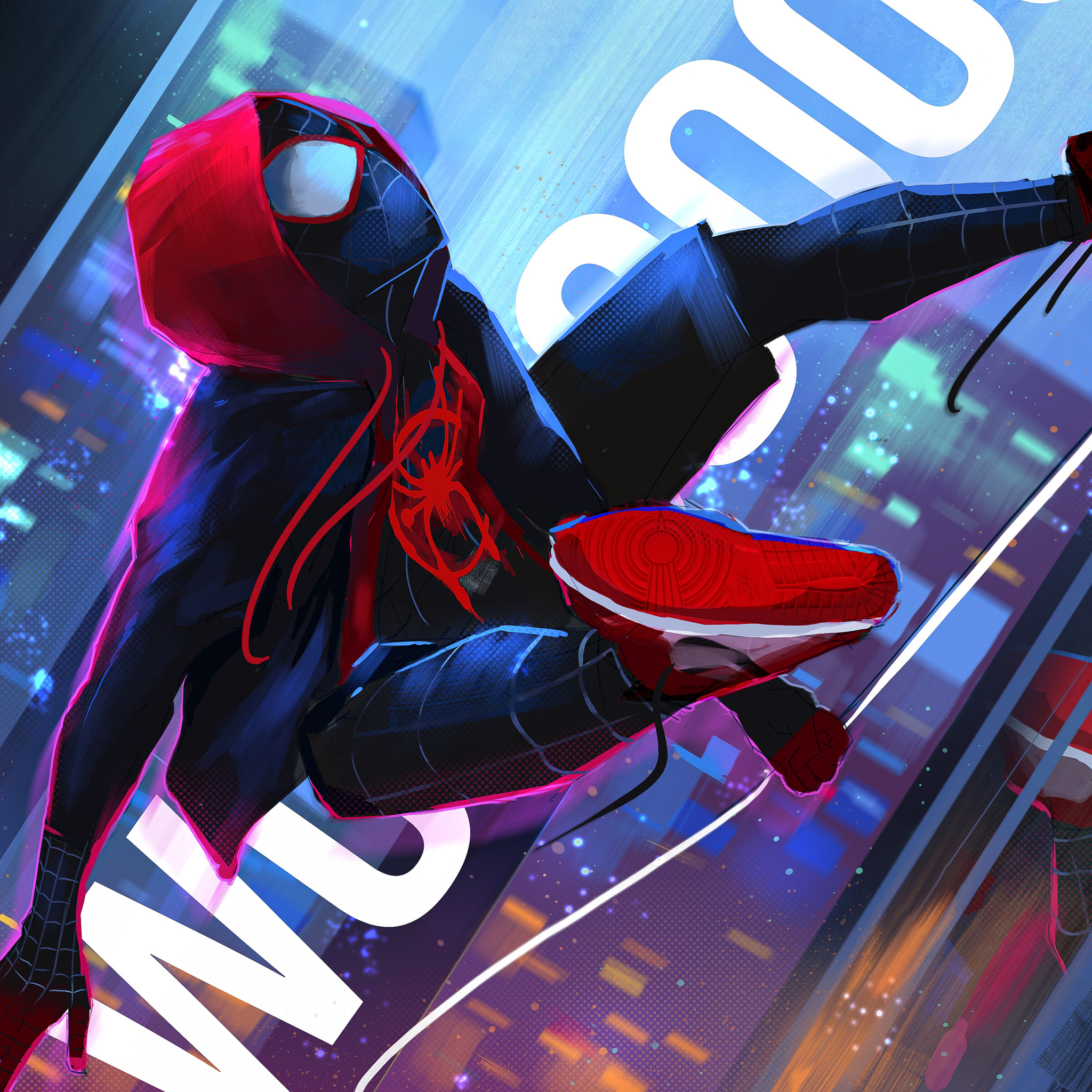2048x2048 Miles Morales Transformative Swing Ipad Air ,HD 4k Wallpapers ...