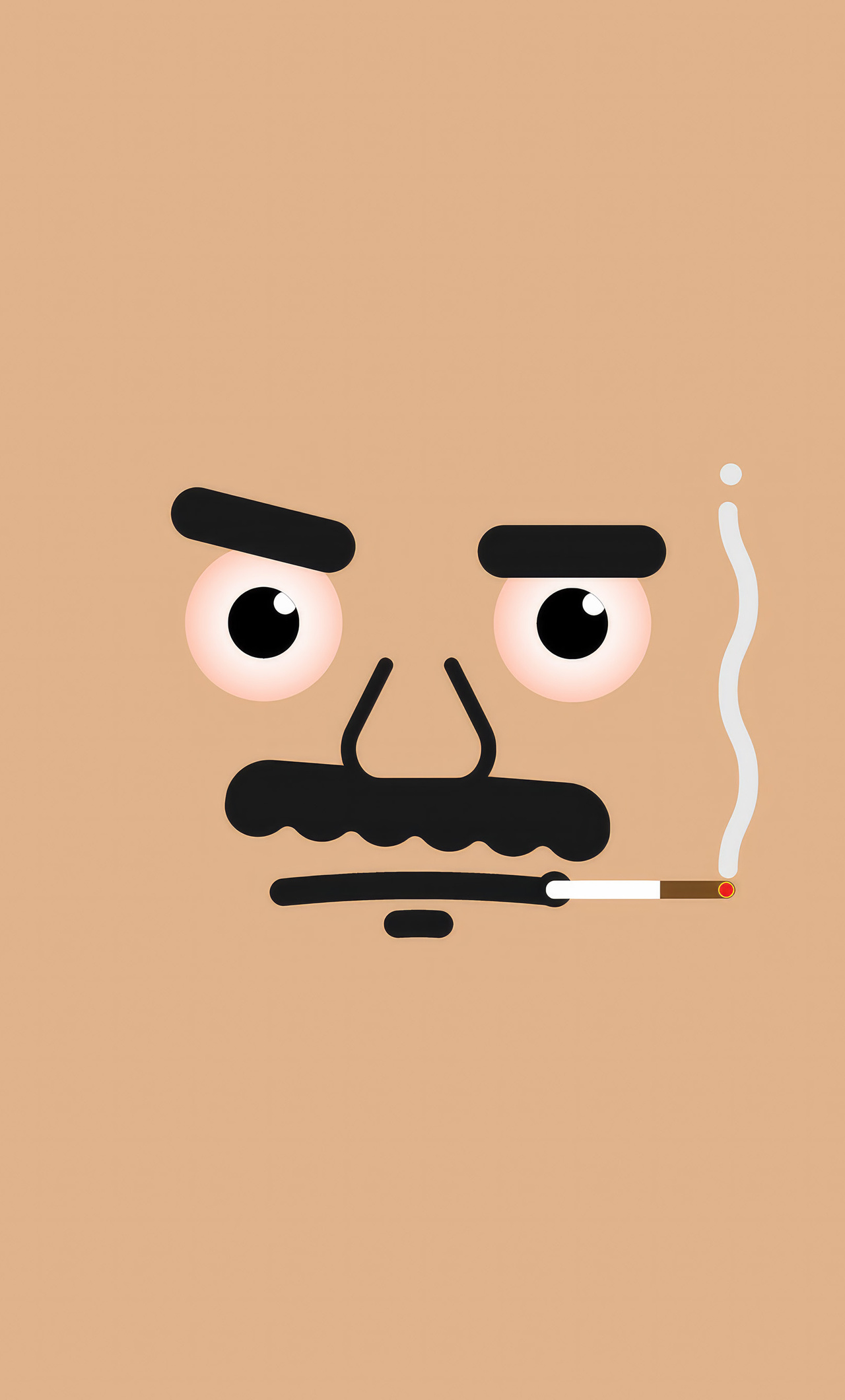 1280x2120 Minimal Illustration Of An Uncle Smoke iPhone 6+ ,HD 4k ...