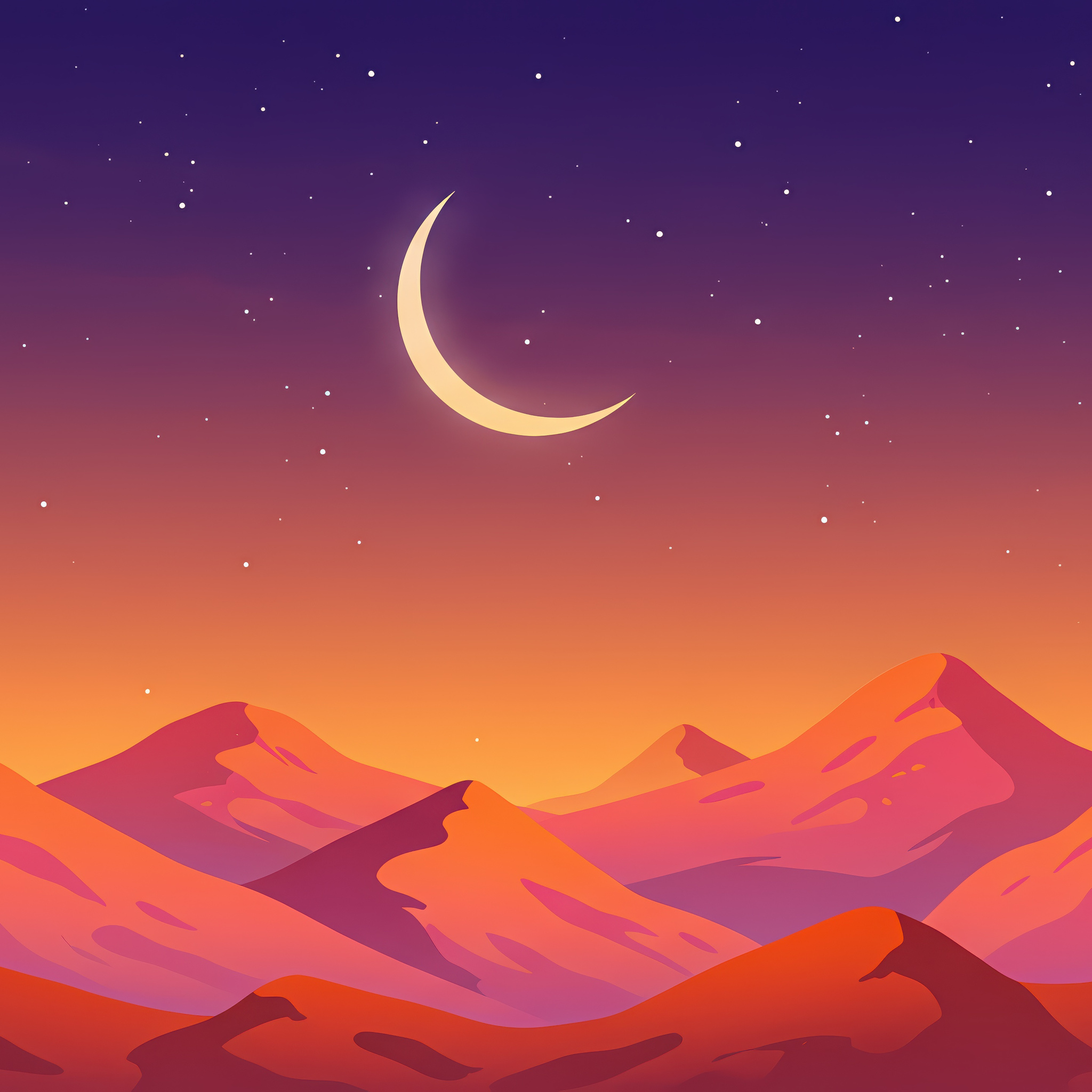 2048x2048 Minimal Night In Mountains 5k Ipad Air ,HD 4k Wallpapers ...