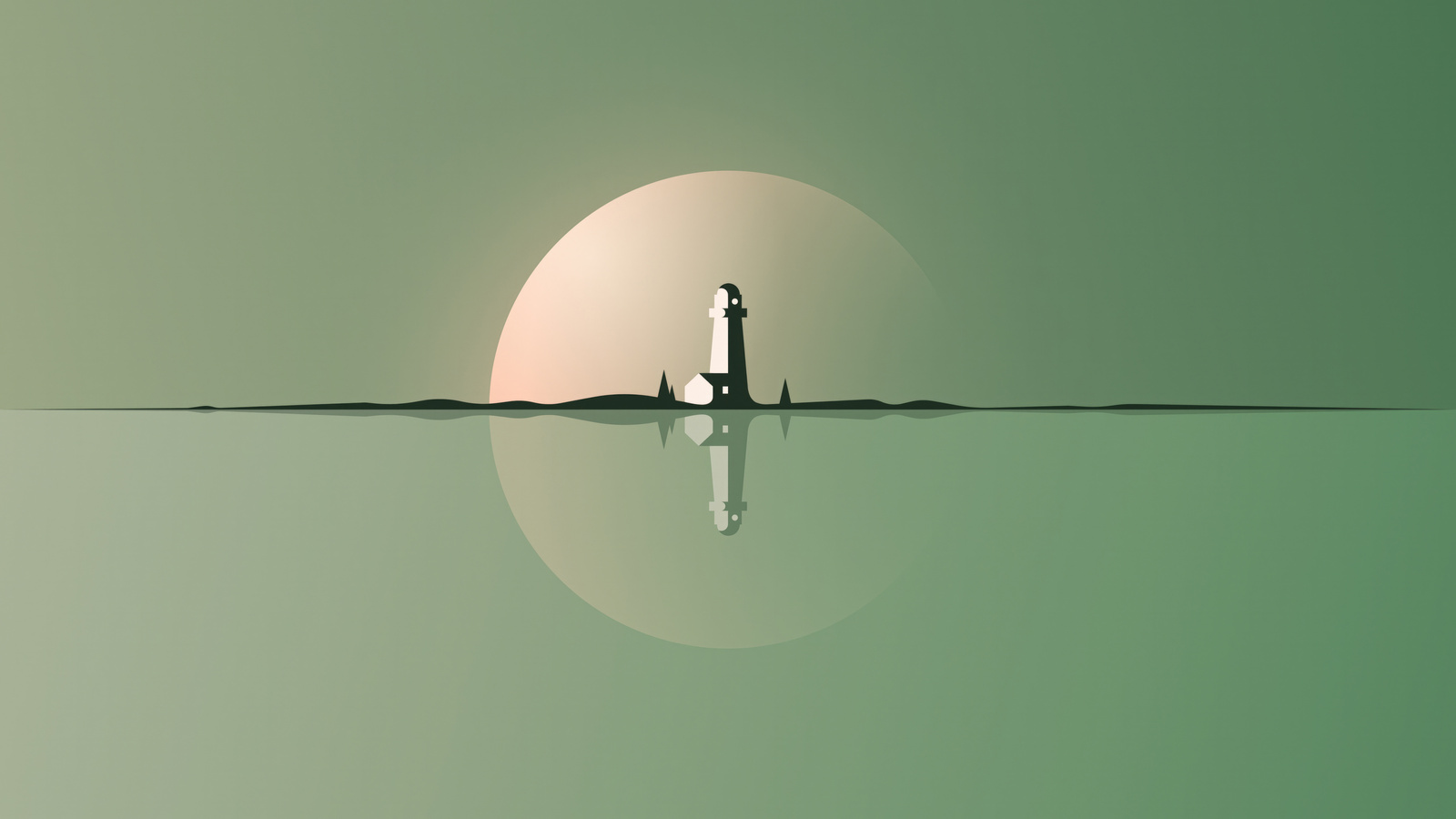 1600x900 Minimal Reflection Of The Light House 1600x900 Resolution HD ...