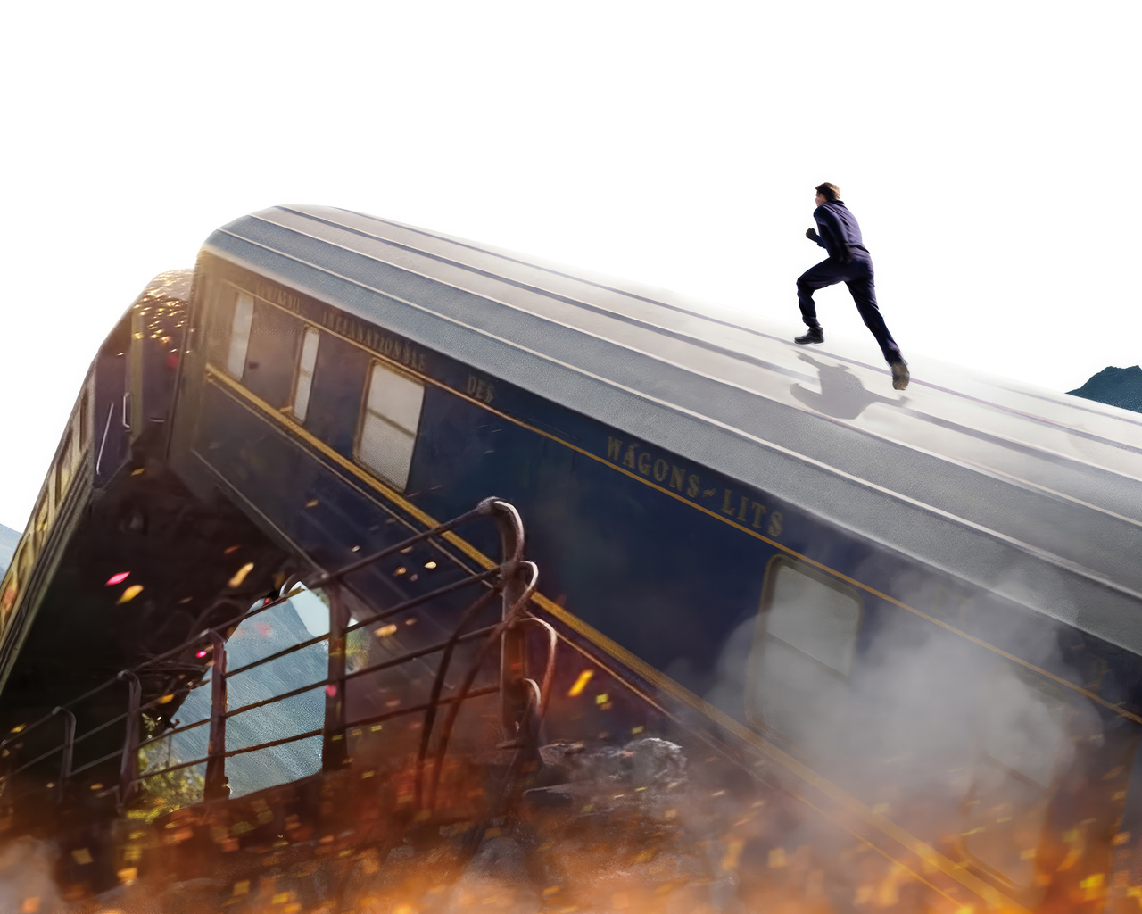 1280x1024 Mission Impossible Dead Reckoning Part One Train Crash ...