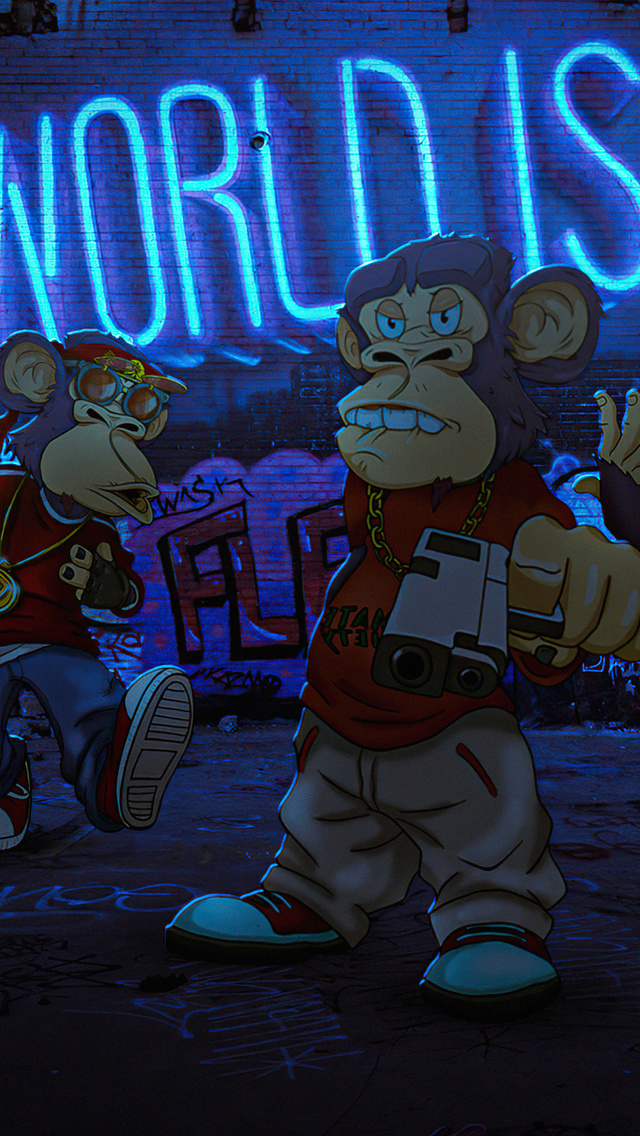 640x1136 Monkey Nft iPhone 5,5c,5S,SE ,Ipod Touch ,HD 4k Wallpapers ...