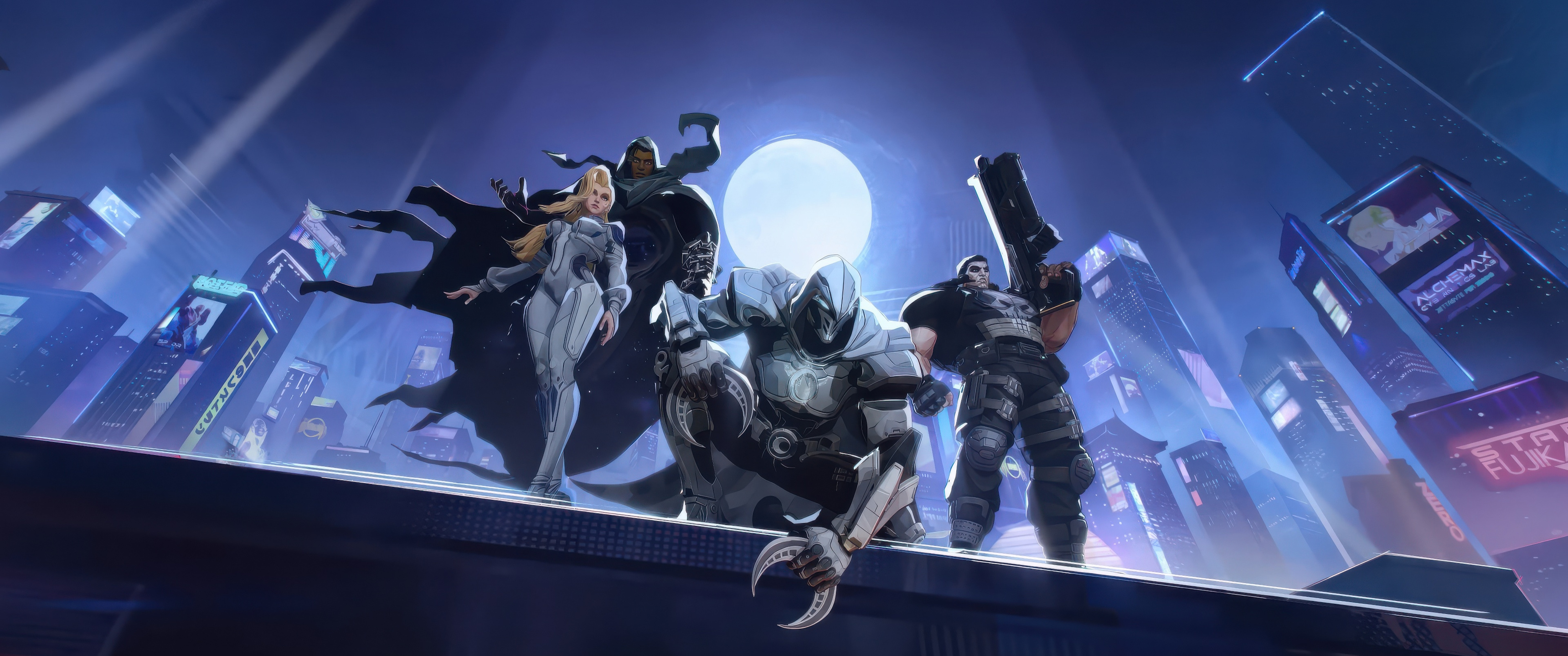 3440x1440 Moon Knight And Punisher In Marvel Rivals Rivals Til The End ...