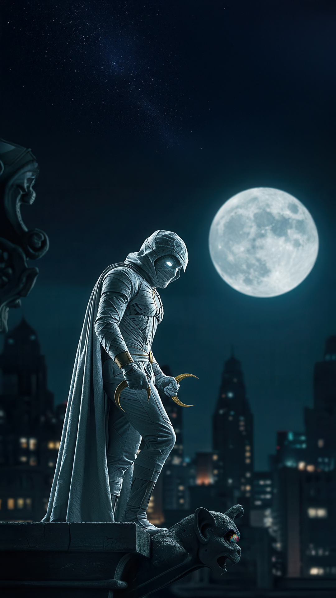 1080x1920 Moon Knight White Cloak Rising Iphone 7,6s,6 Plus, Pixel xl ...