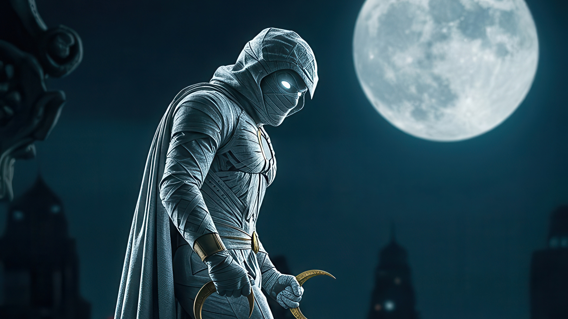 1920x1080 Moon Knight White Cloak Rising Laptop Full HD 1080P ,HD 4k ...