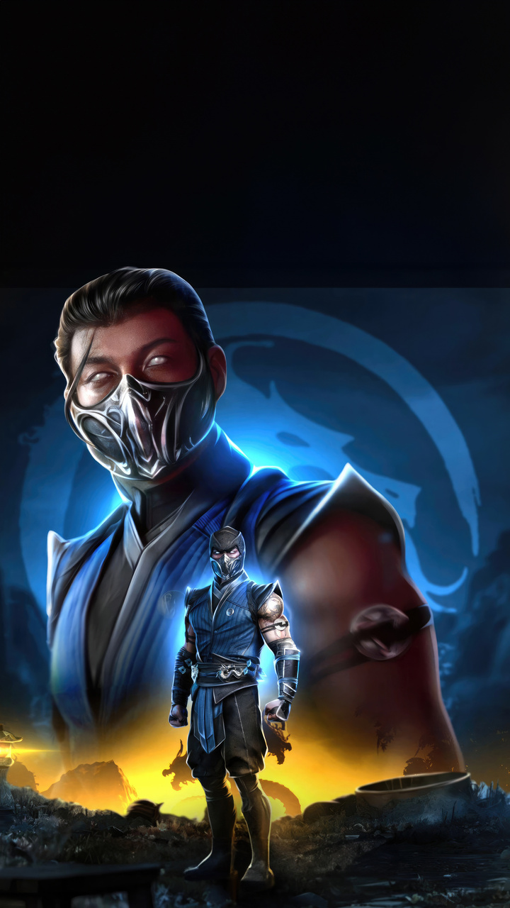 720x1280 Mortal Kombat 1 Sub Zero Poster Moto G,X Xperia Z1,Z3 Compact ...