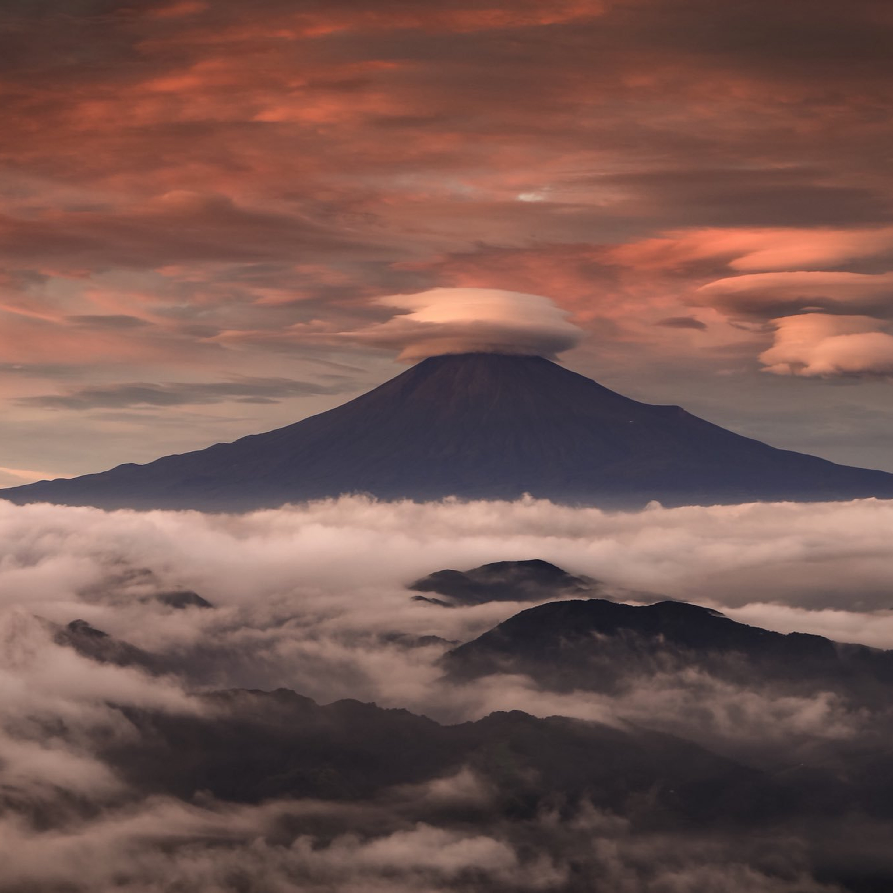 2932x2932 Mount Fuji Clouds Ipad Pro Retina Display ,HD 4k Wallpapers ...