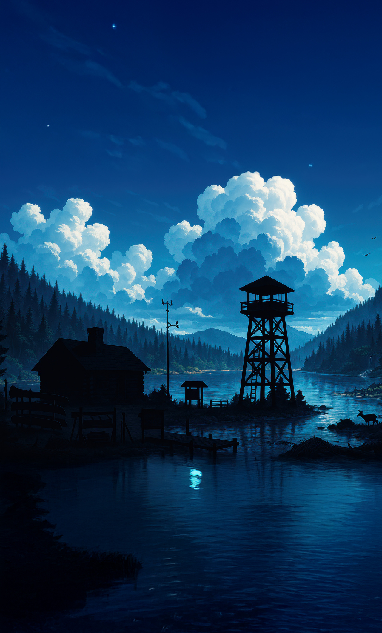 1280x2120 Mountain Lake Watchtower iPhone 6+ ,HD 4k Wallpapers,Images ...