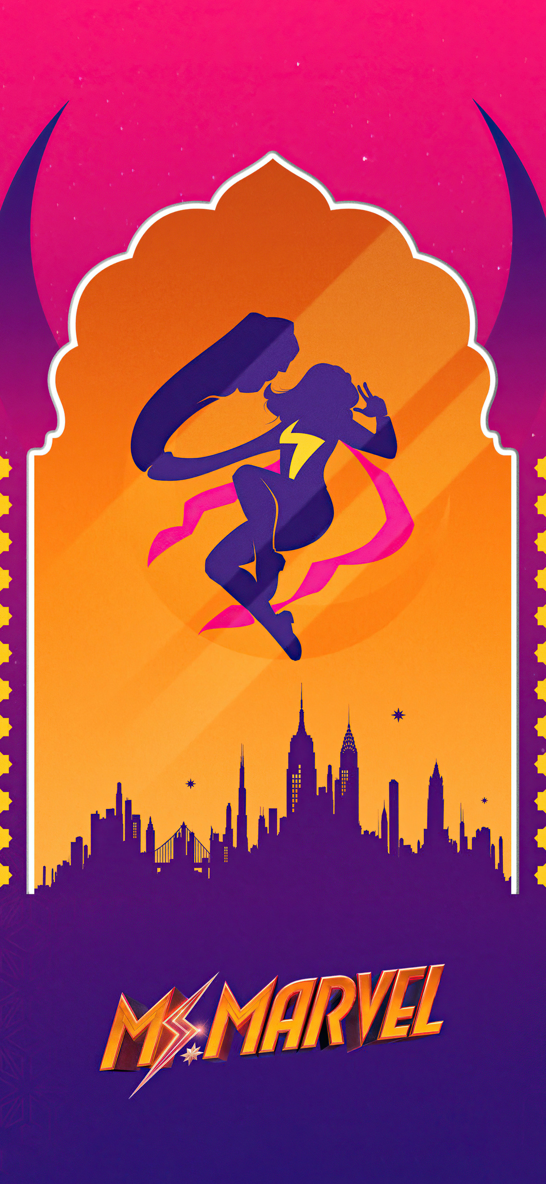 1125x2436 Ms Marvel Poster Art 5k Iphone XS,Iphone 10,Iphone X ,HD 4k ...