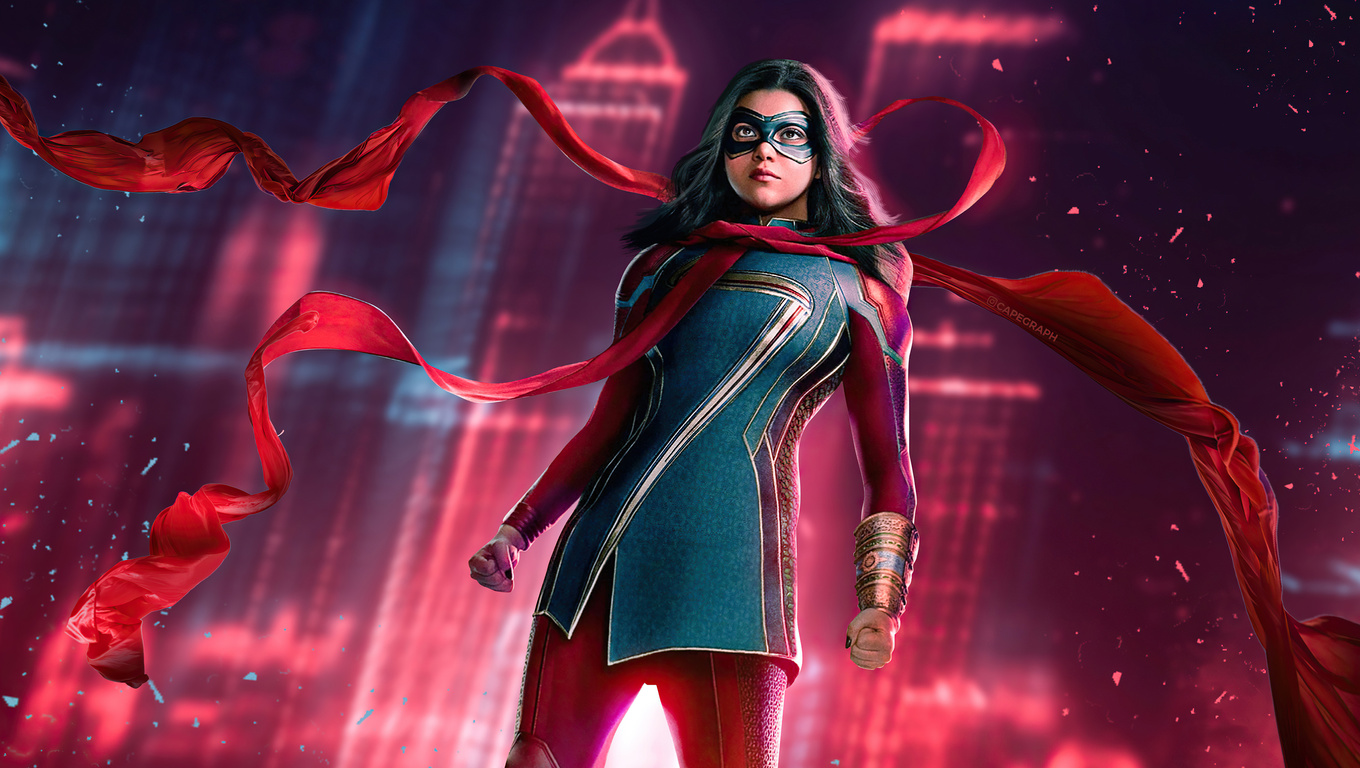 1360x768 Ms Marvel Poster Design Laptop HD ,HD 4k Wallpapers,Images ...