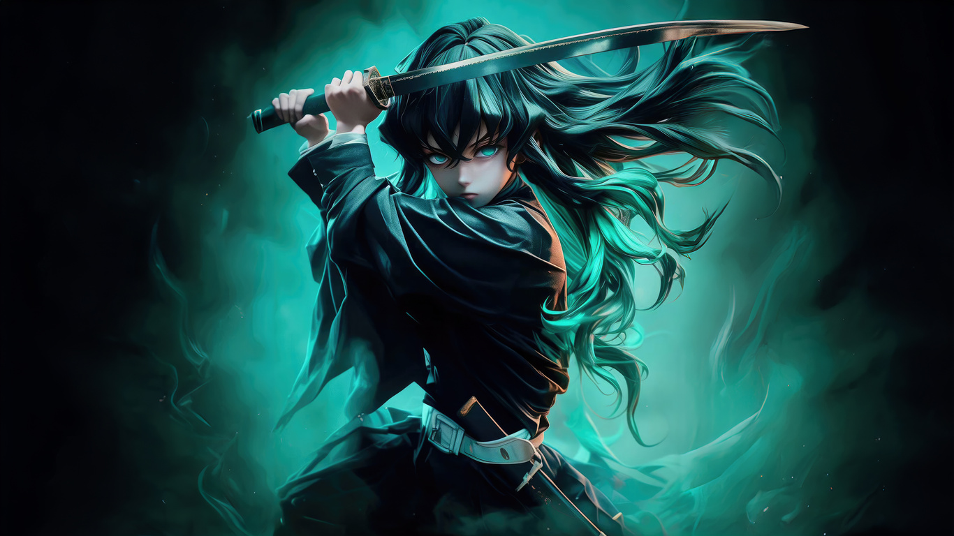 1366x768 Muichiro Tokito In Demon Slayer 4k Laptop HD ,HD 4k Wallpapers ...